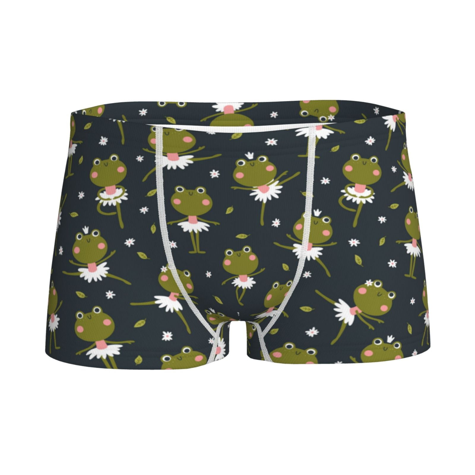 Logiee Ballerina Frogs Print Boys' Boxer Briefs,Tween Boy Underwear ...