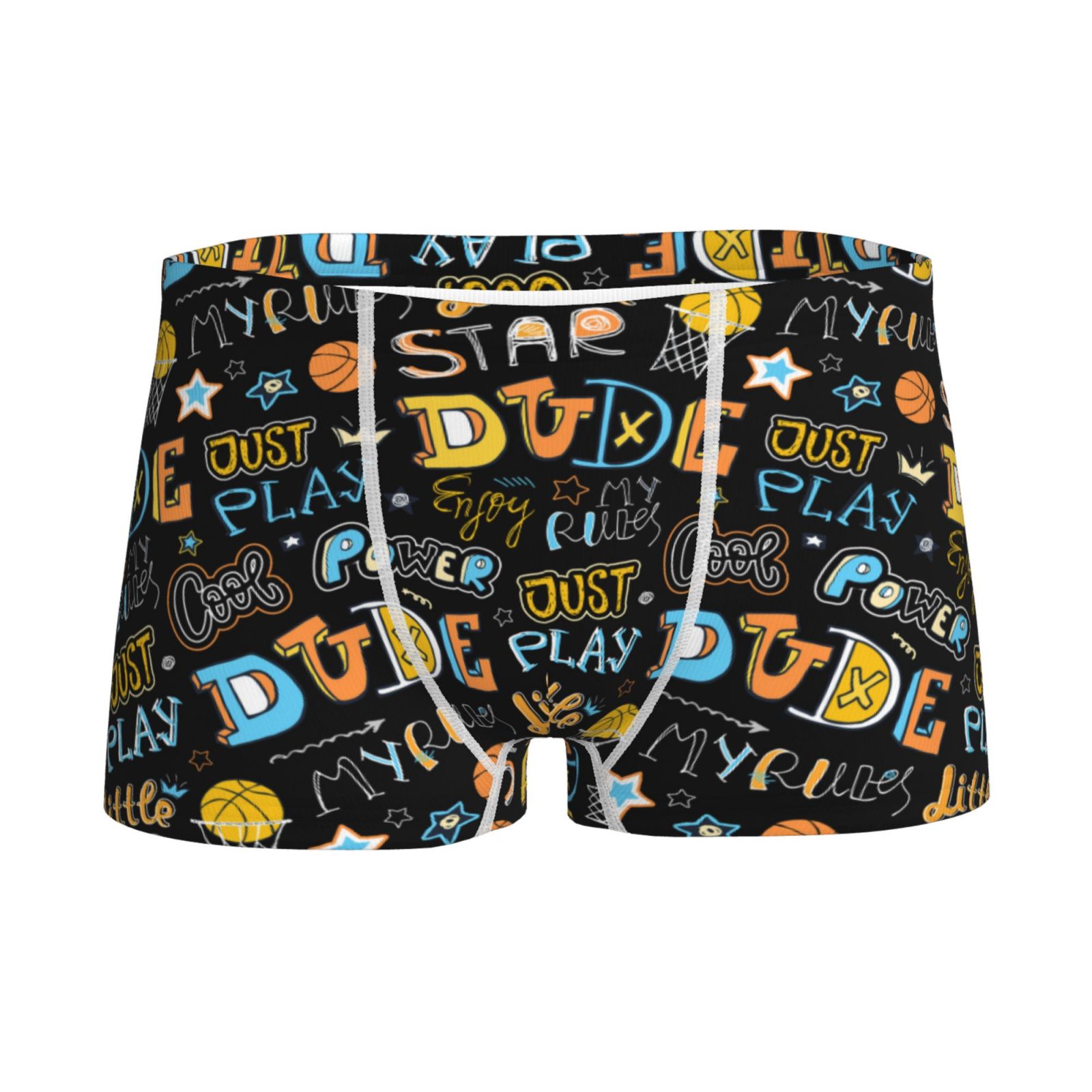 Logiee Basketball Print Boys' Boxer Briefs,Tween Boy Underwear-Large ...