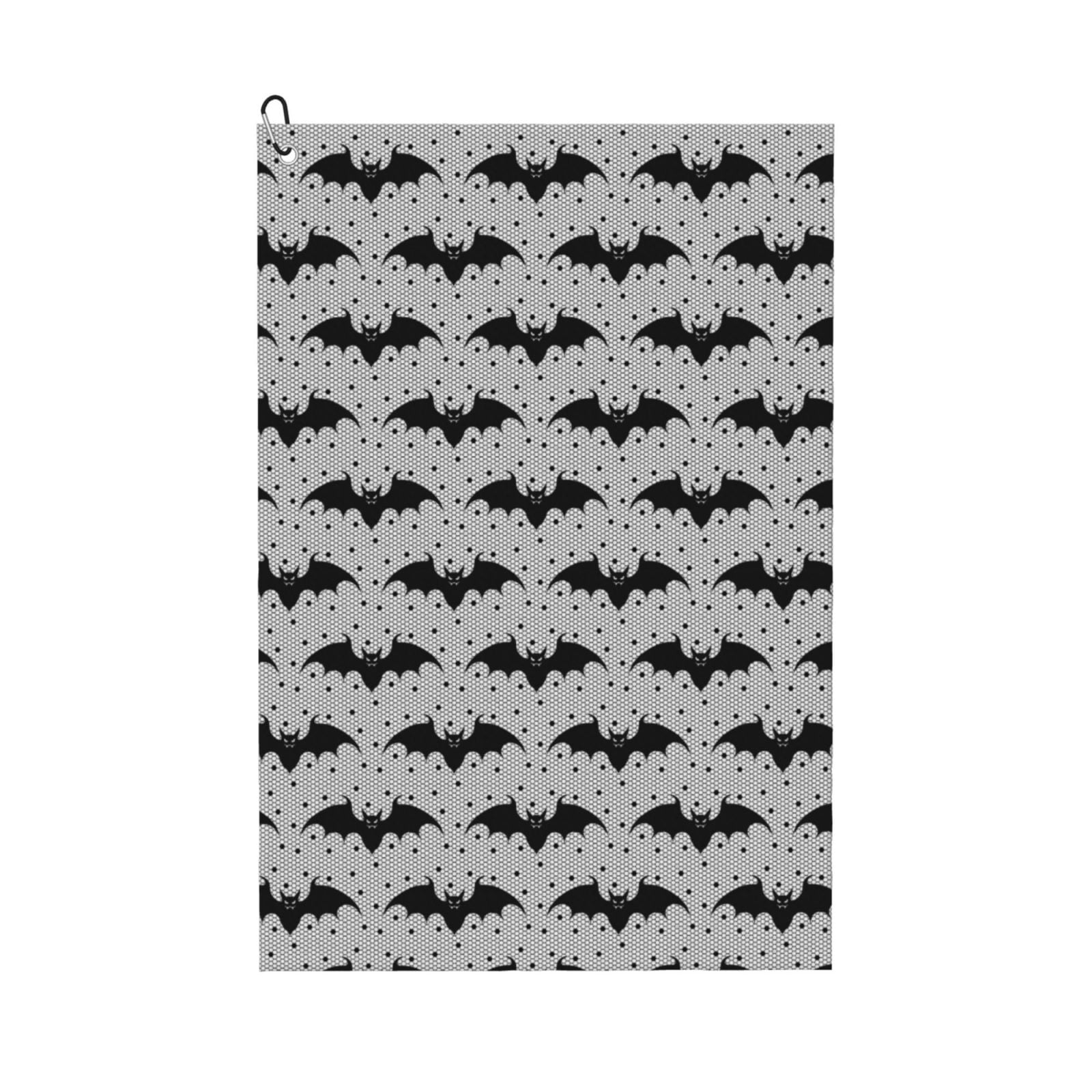 Logiee Bat Print Golf Towels,16" x 24" Portable Golf Towel for Golf Bag ...