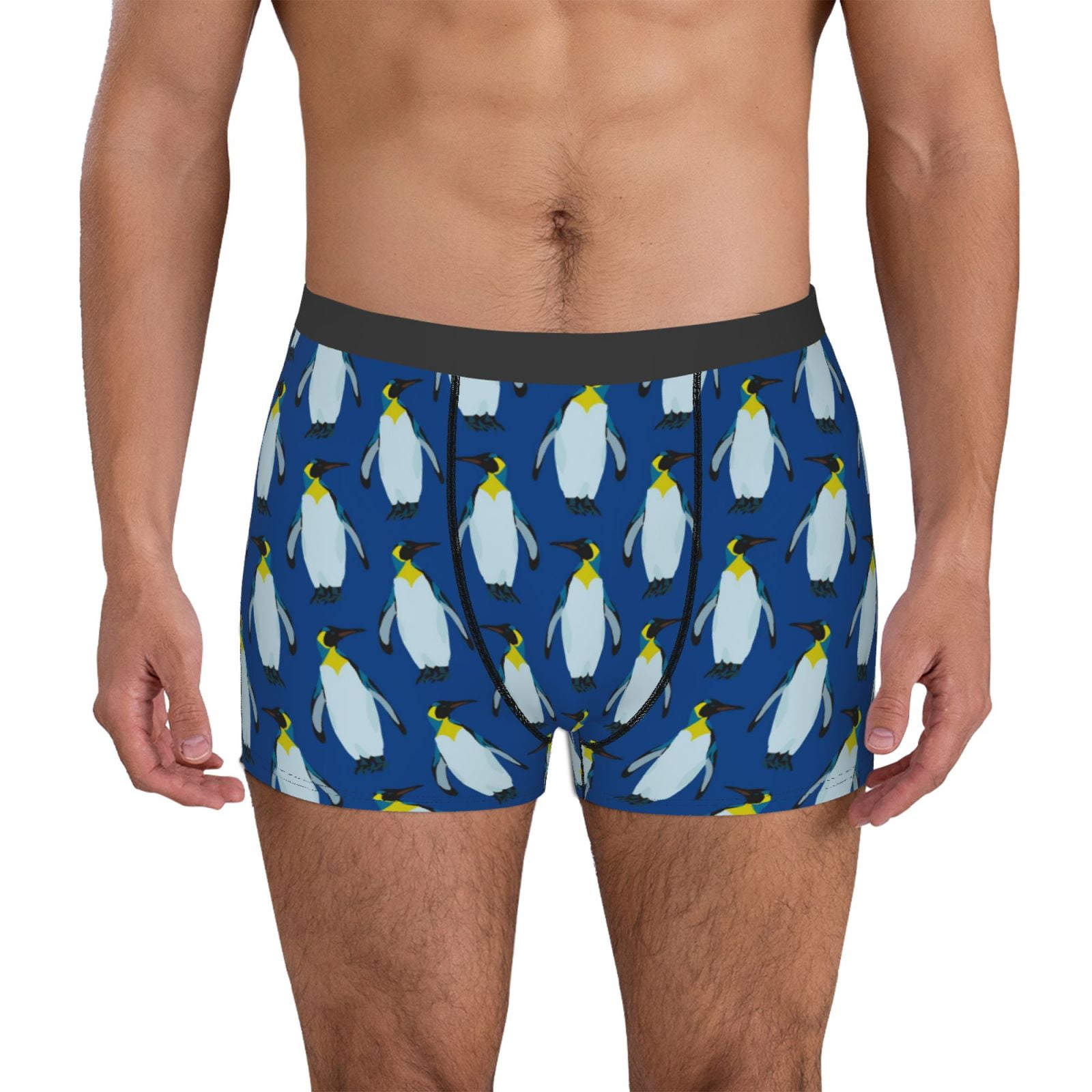 Logiee Beautiful King Penguin Pattern Print Mens Boxer Briefs,Boxer ...