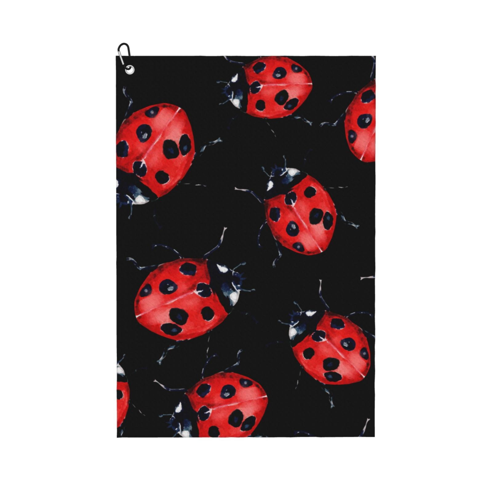 Logiee Beautiful Red Ladybug Print Golf Towels,16" x 24" Portable Golf ...