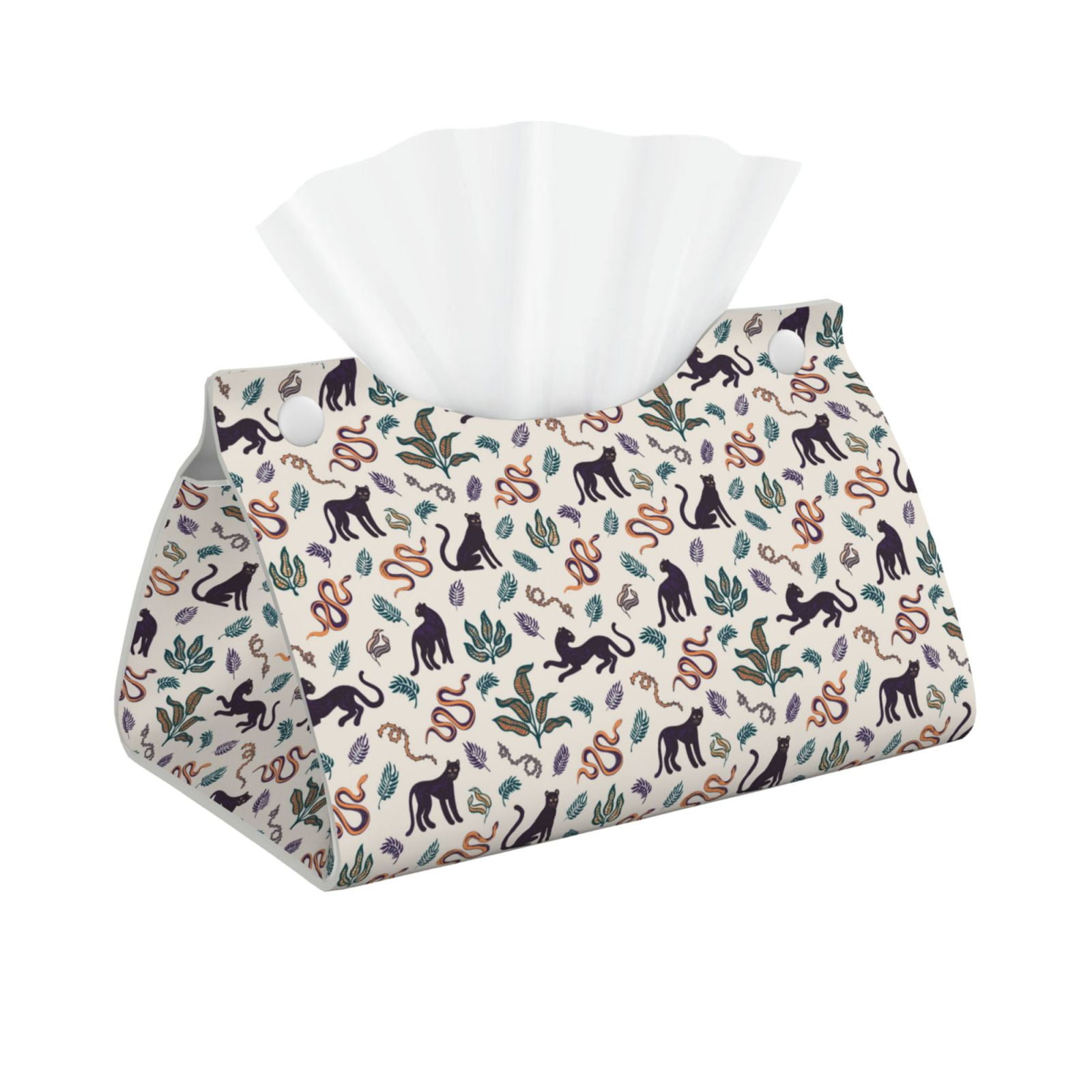 Logiee Black Cat And Snake Print Tissue Box Cover,Stylish Tissue Box ...