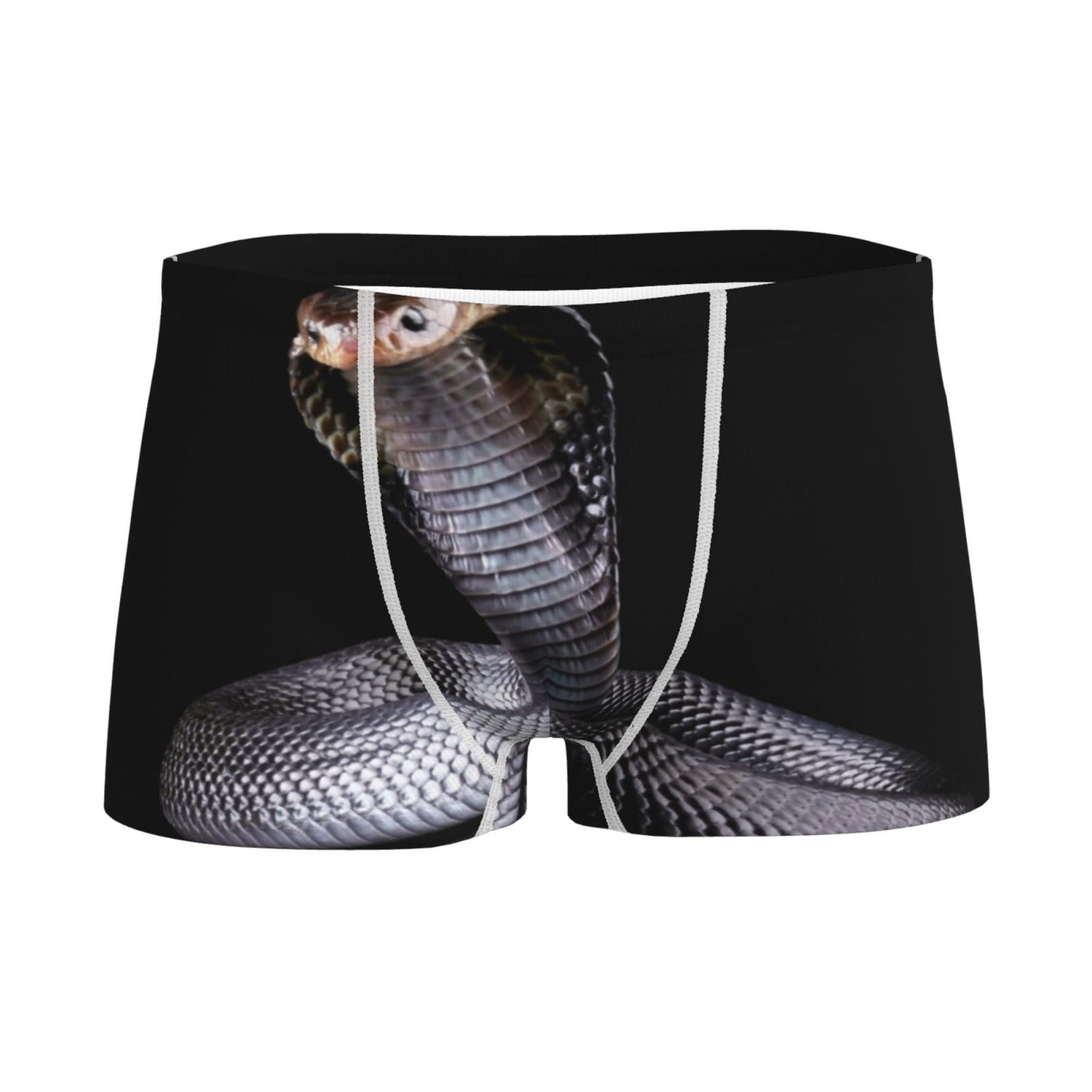 Logiee Black Cobra Snake Print Boys' Boxer Briefs,Tween Boy Underwear ...