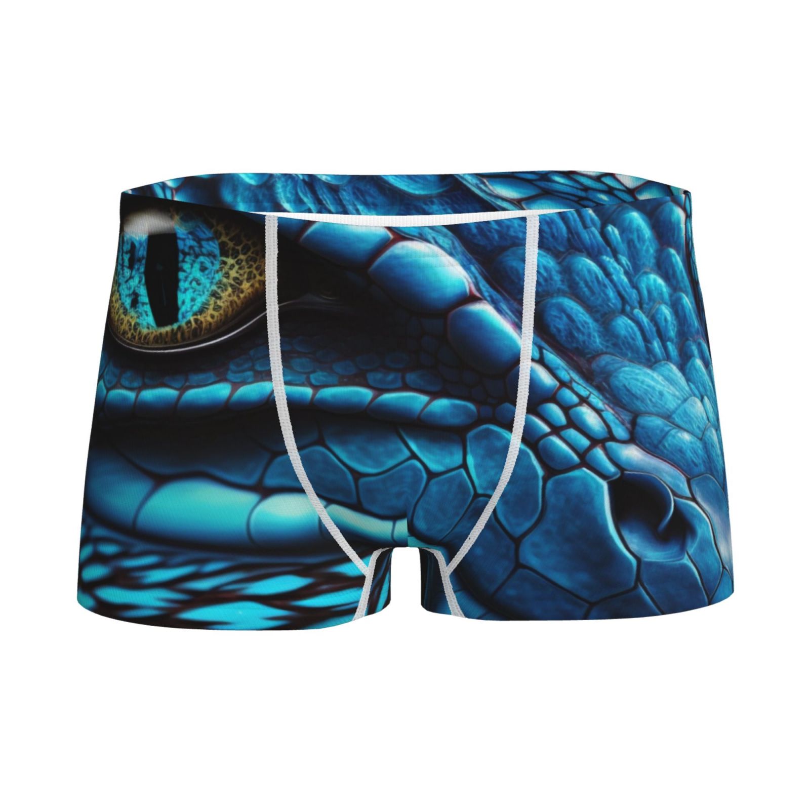Logiee Blue Viper Snake Closeup Face Print Boys' Boxer Briefs,Tween Boy ...