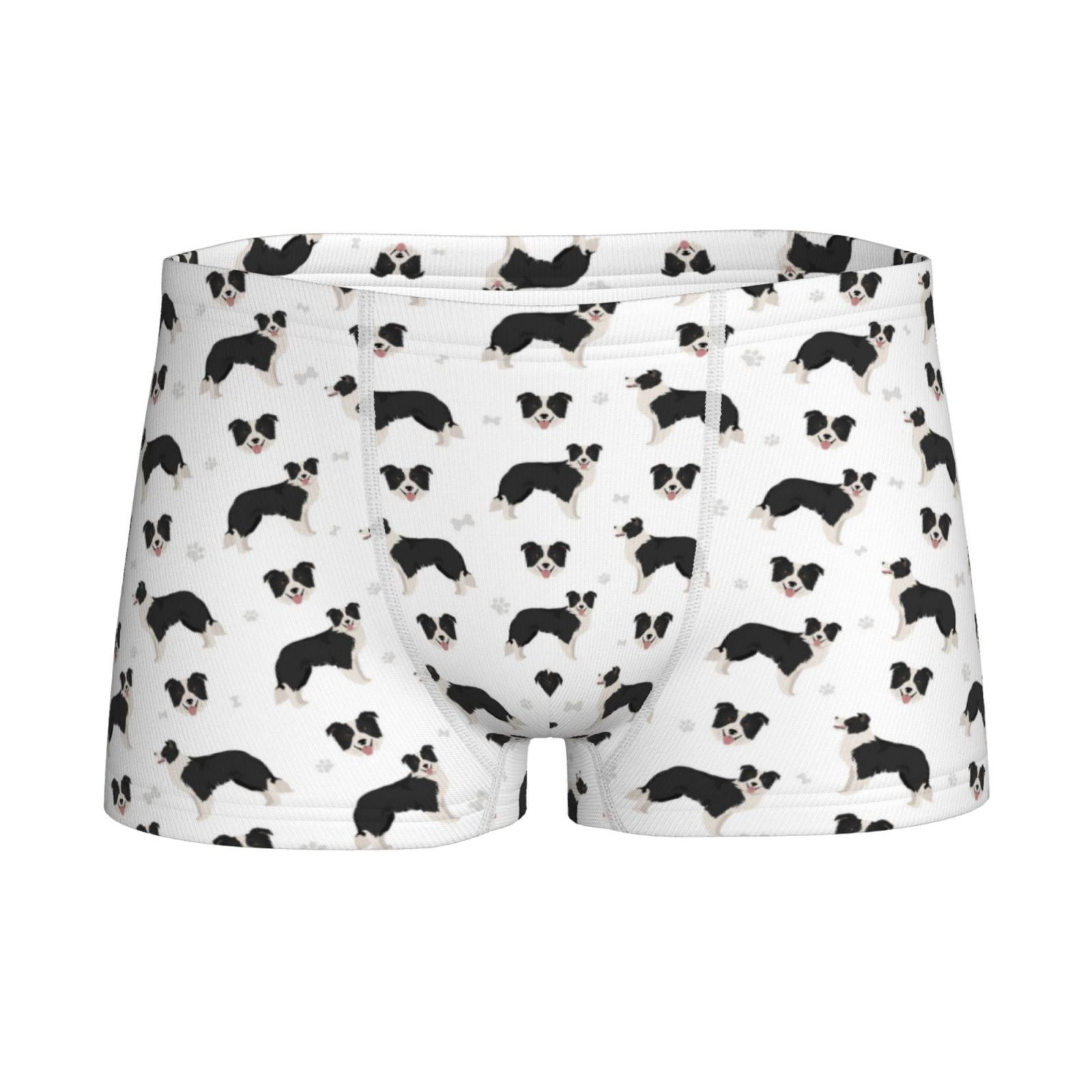 Logiee Border Collie Dog Print Boys' Boxer Briefs,Tween Boy Underwear ...