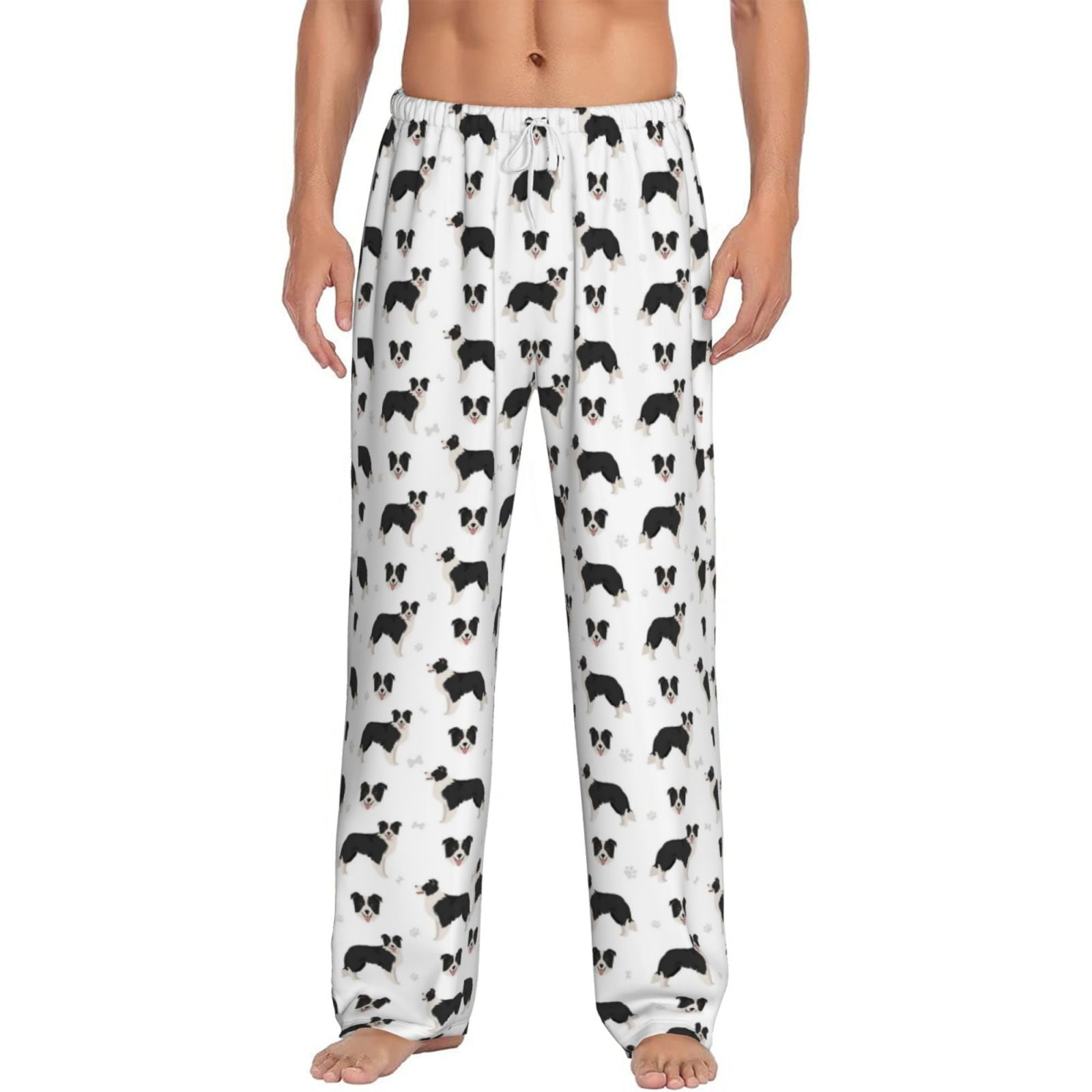 Logiee Border Collie Dog Print Pajama Pants for Men,Men’s Pajama ...
