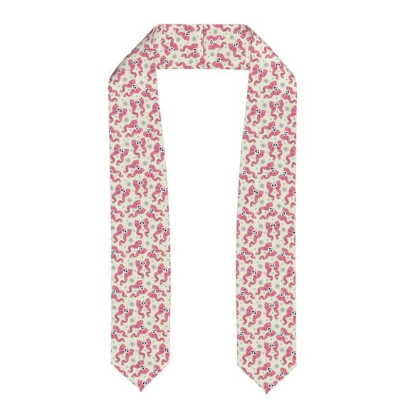 Logiee Bow With Sugar Skull Print Unisex Adult Graduation Stole Shawl ...