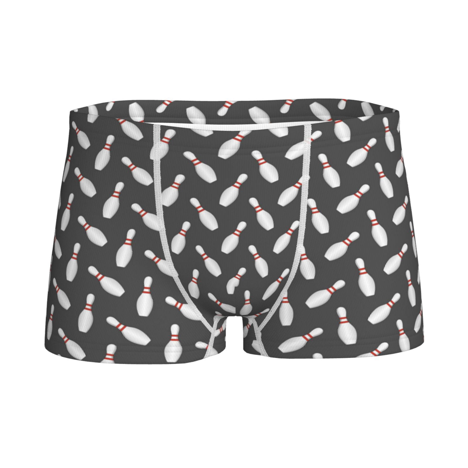 Logiee Bowling Pins Print Boys' Boxer Briefs,Tween Boy Underwear-X ...