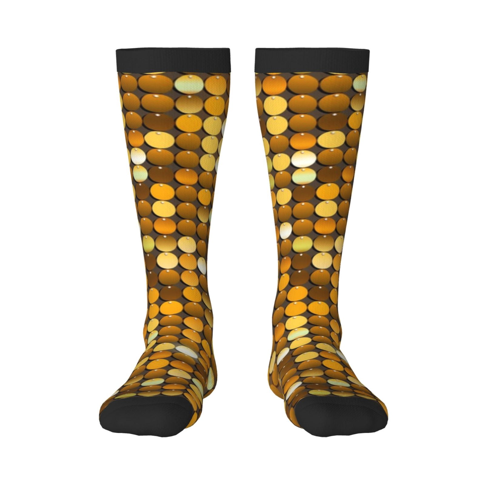 Logiee Bright Shiny Golden Print Gift Stocking Stuffers,Adult Stockings ...