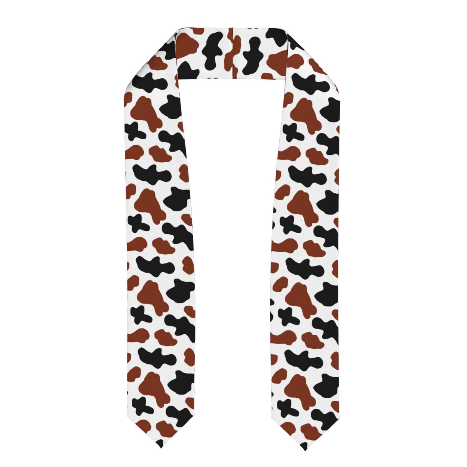 Logiee Brown Black Cow Print Unisex Adult Graduation Stole Shawl 72 ...