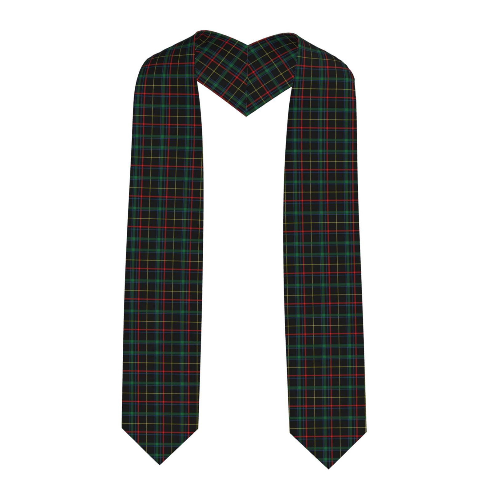 Logiee Buffalo Plaid Dark Green Print Unisex Adult Graduation Stole ...