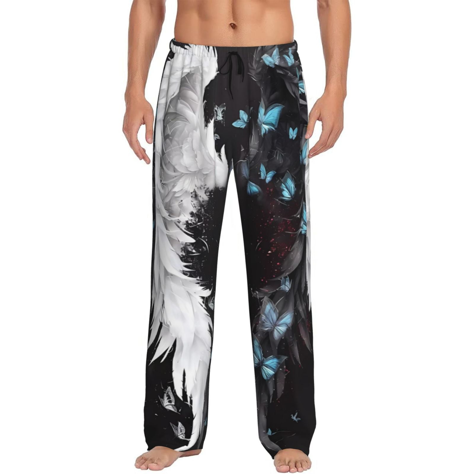 Logiee Butterfly Angel Wings Art Print Pajama Pants for Men,Men’s ...