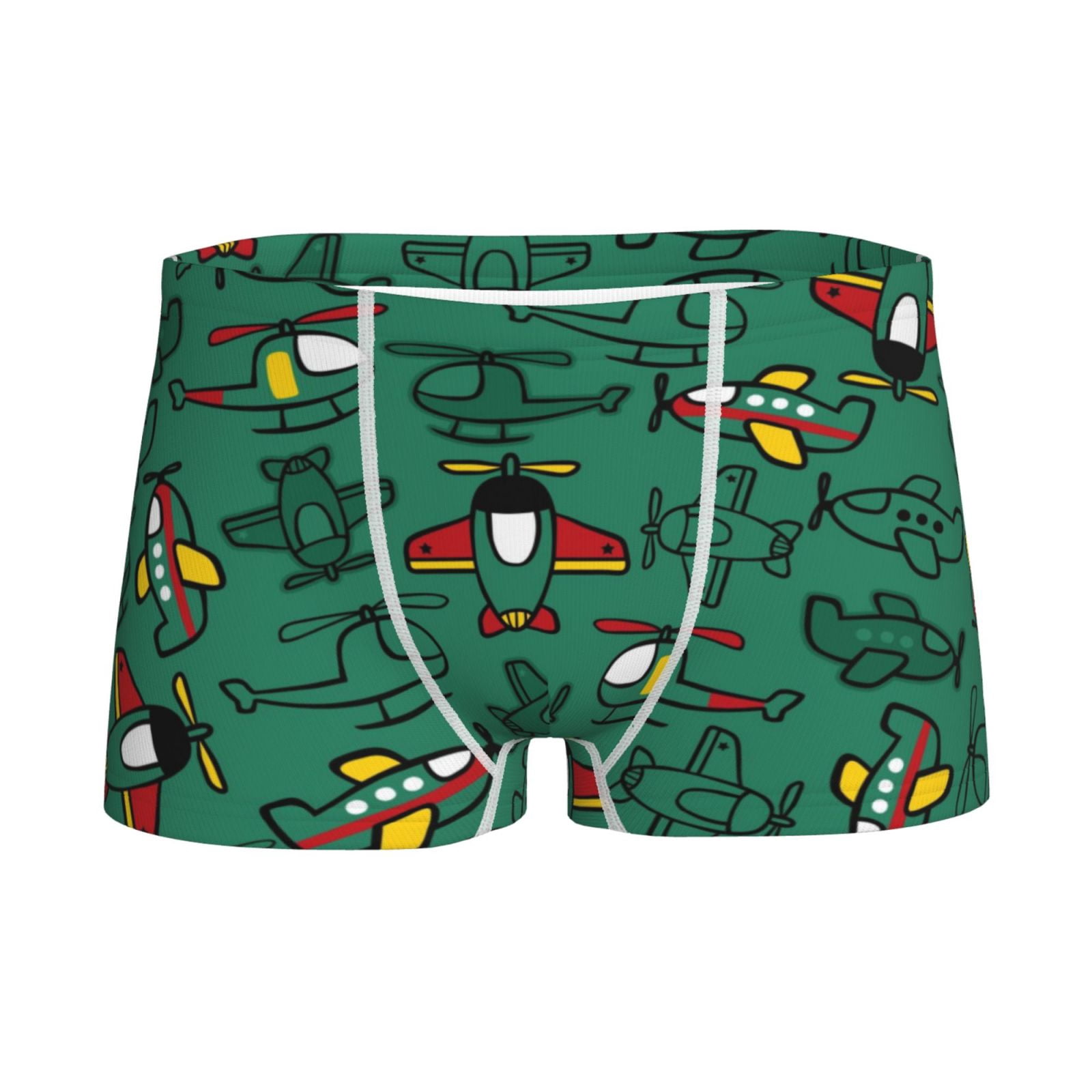 Logiee Cartoon Air Transportation Print Boys' Boxer Briefs,Tween Boy ...