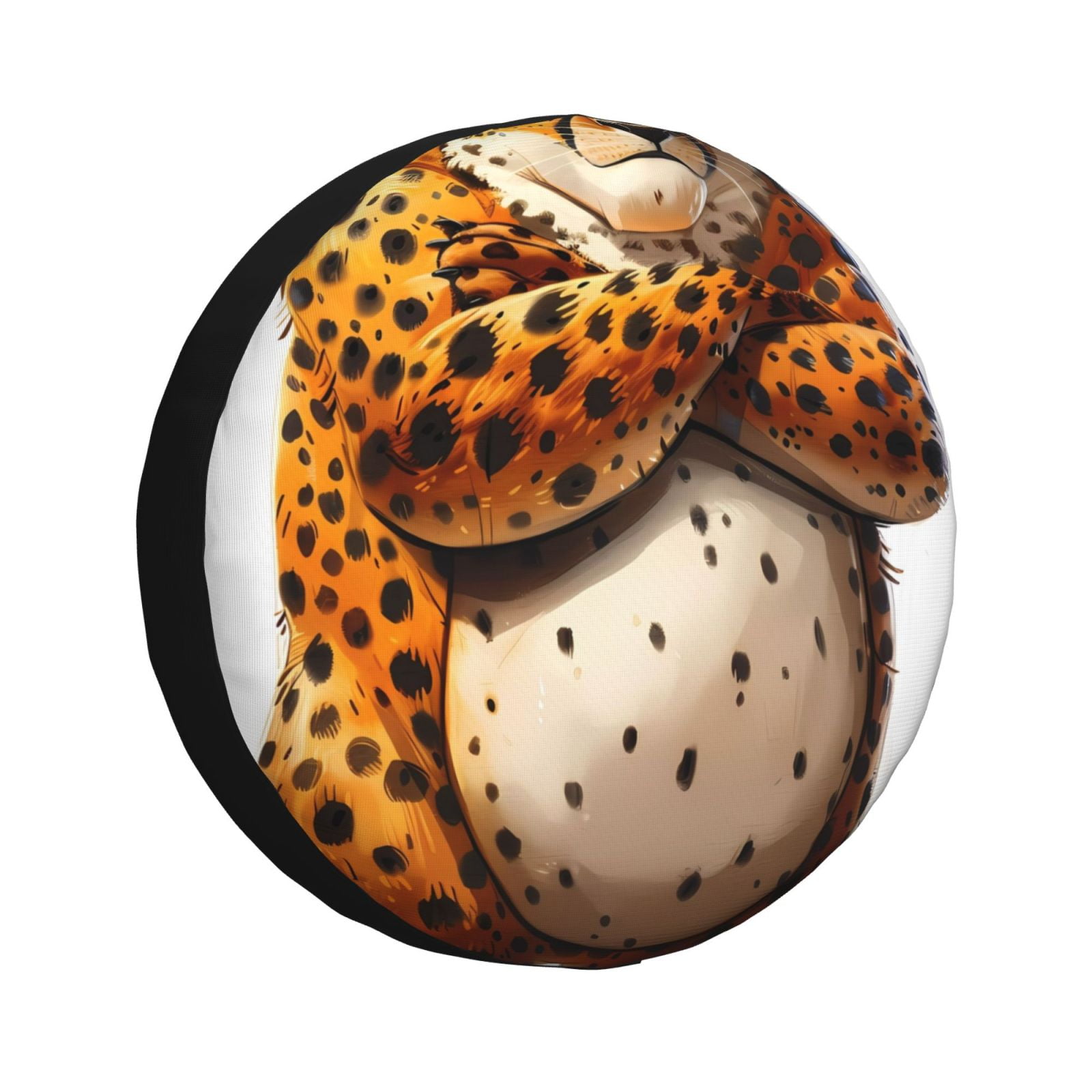 Logiee Cartoon Cheetah With Attitude Print Spare Tire Cover, Universal ...