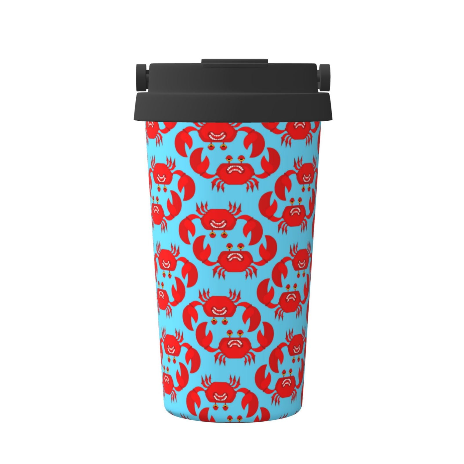 Logiee Cartoon Crabs Print Stainless Steel Coffee Tumbler, Travel ...