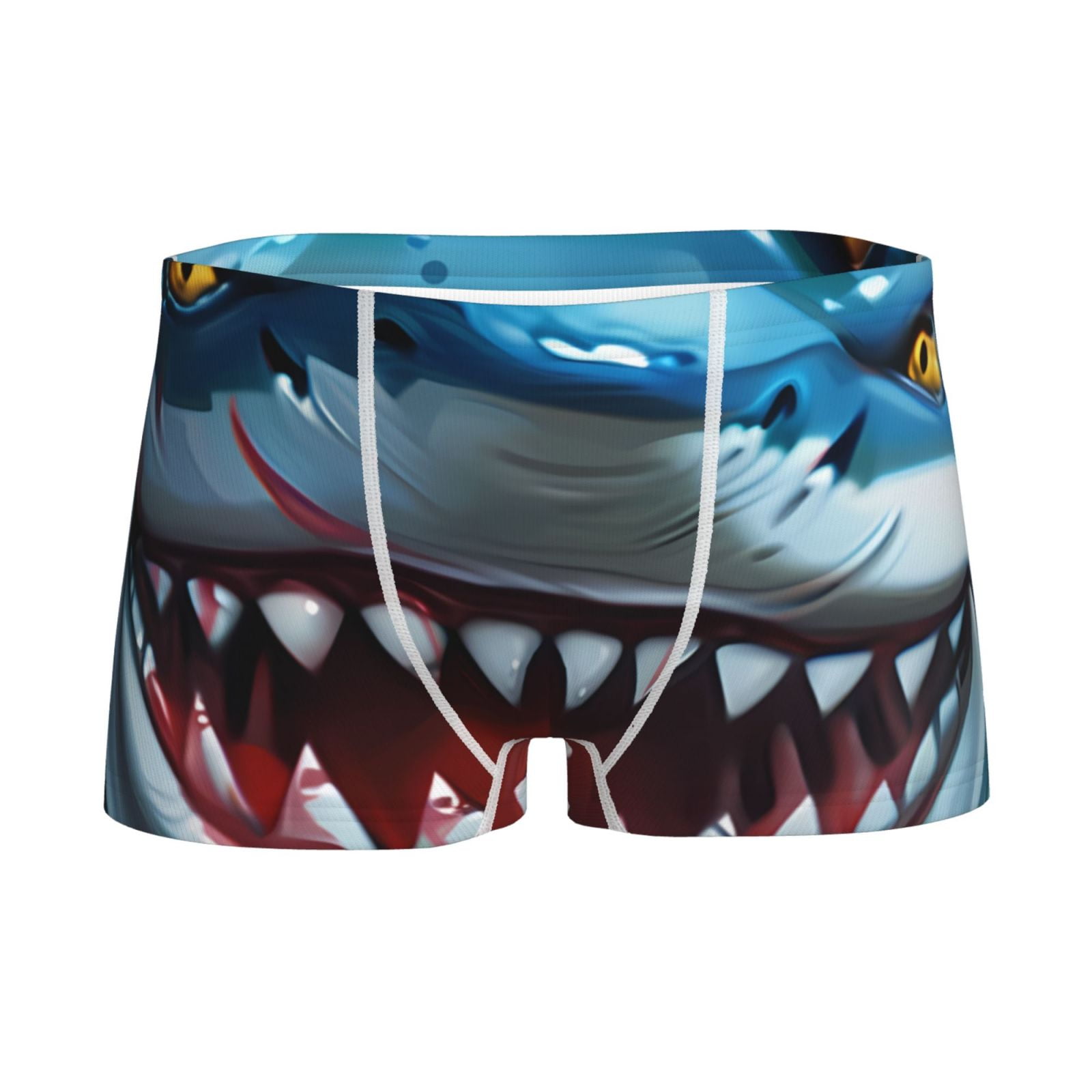 Logiee Cartoon Cute Shark Print Boys' Boxer Briefs,Tween Boy Underwear ...