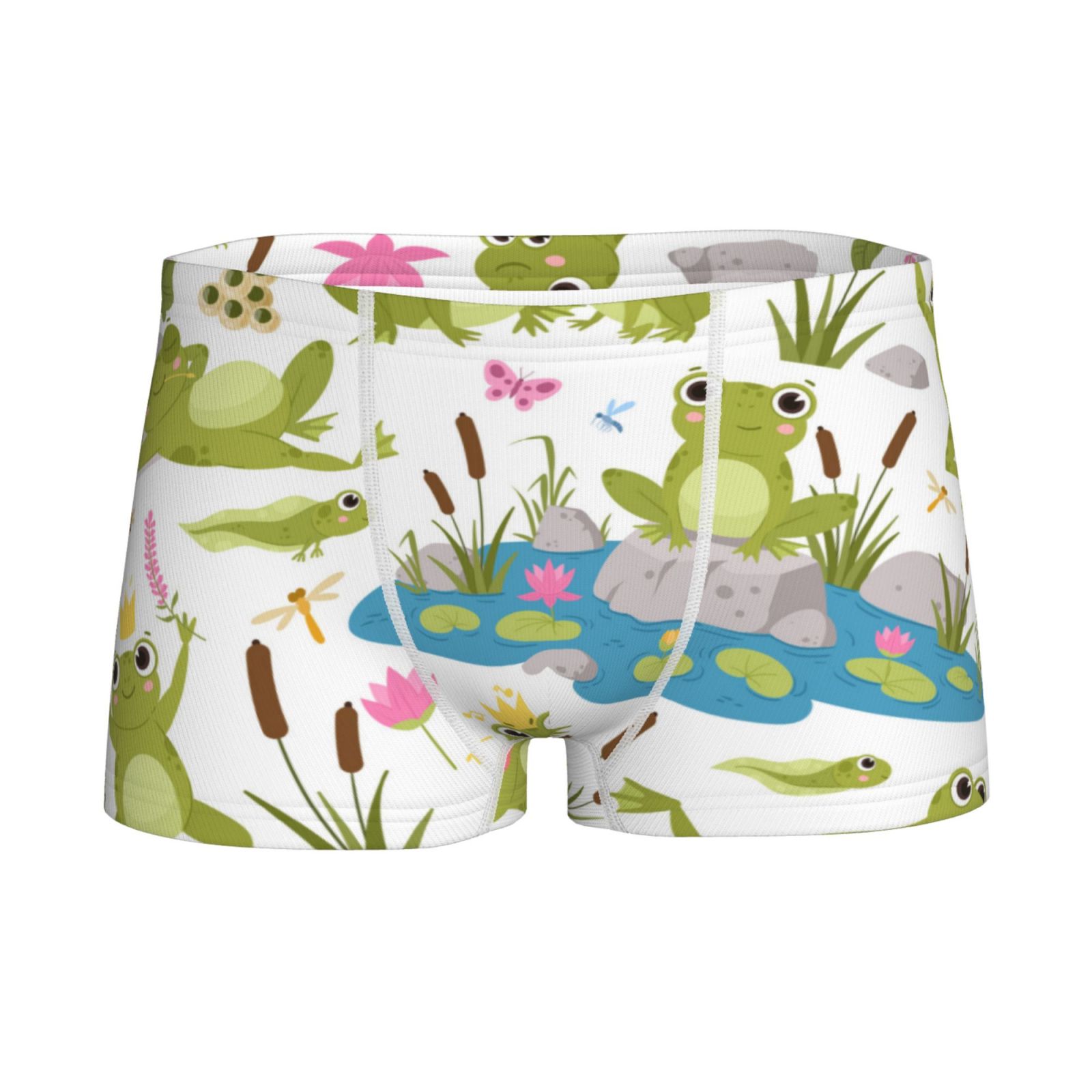 Logiee Cartoon Frogs Print Boys' Boxer Briefs,Tween Boy Underwear-Large ...