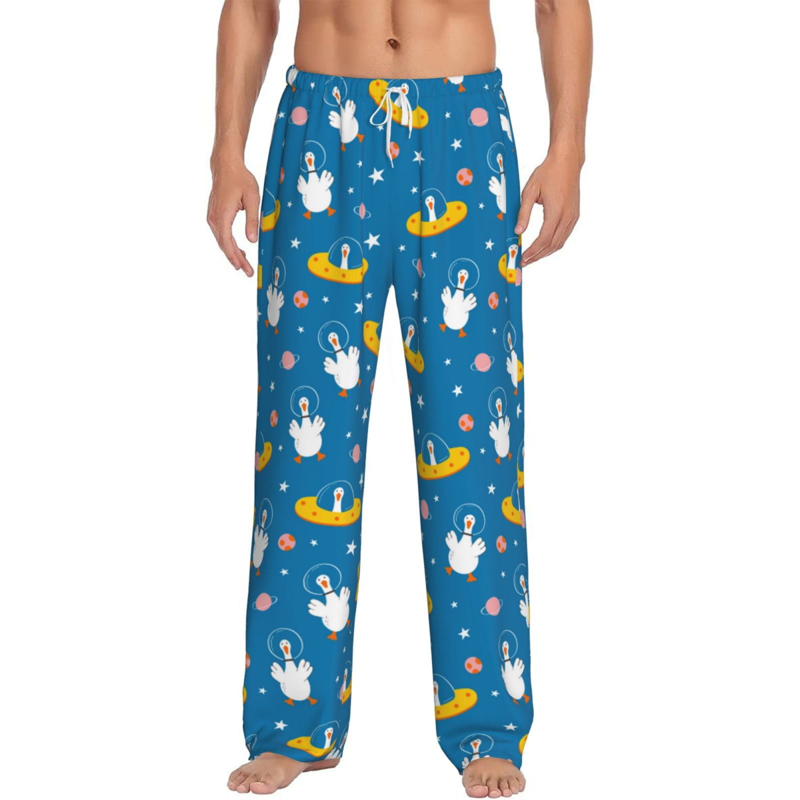 Logiee Cartoon Goose Print Pajama Pants for Men,Men’s Pajama Bottoms ...