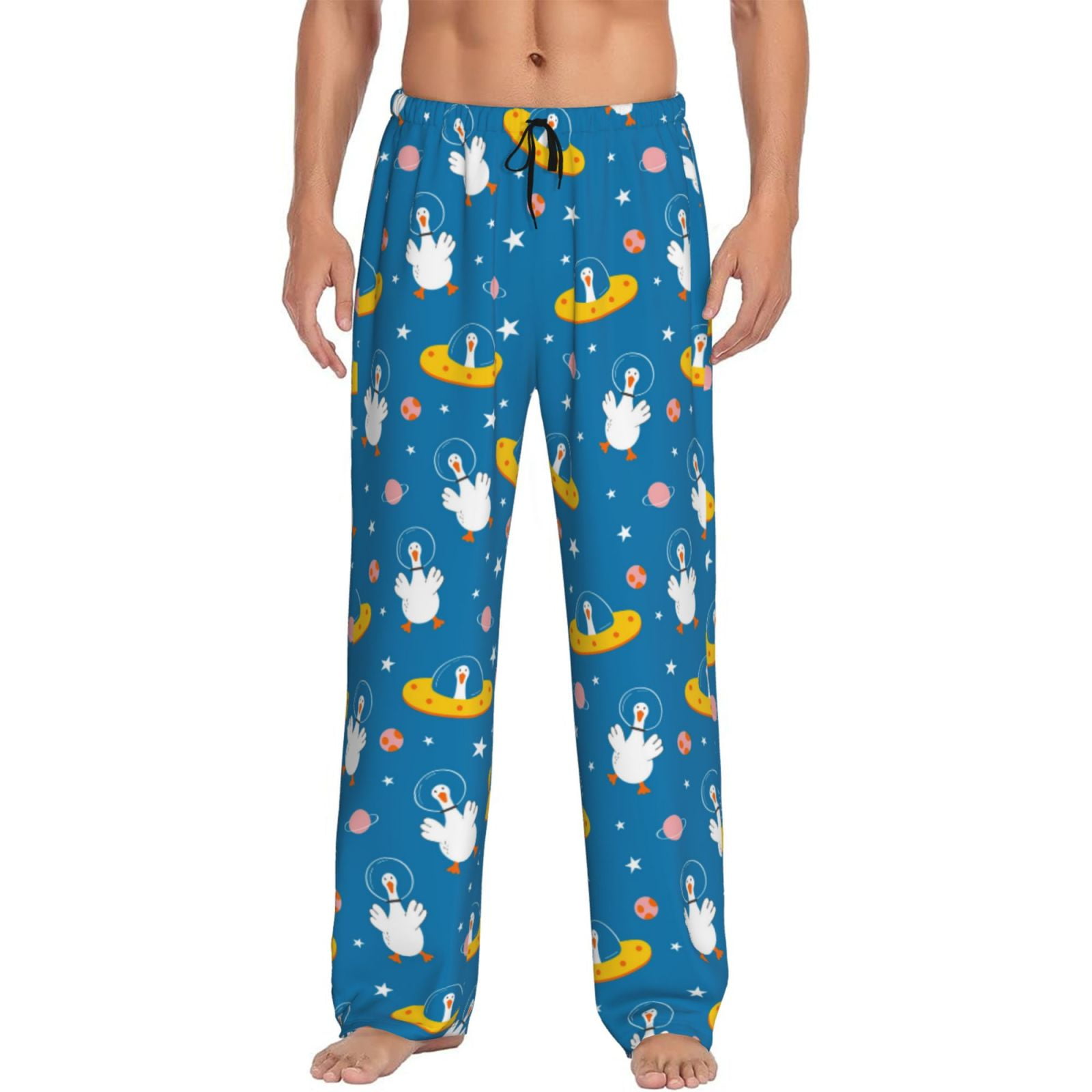 Logiee Cartoon Goose Print Pajama Pants for Men,Men’s Pajama Bottoms ...