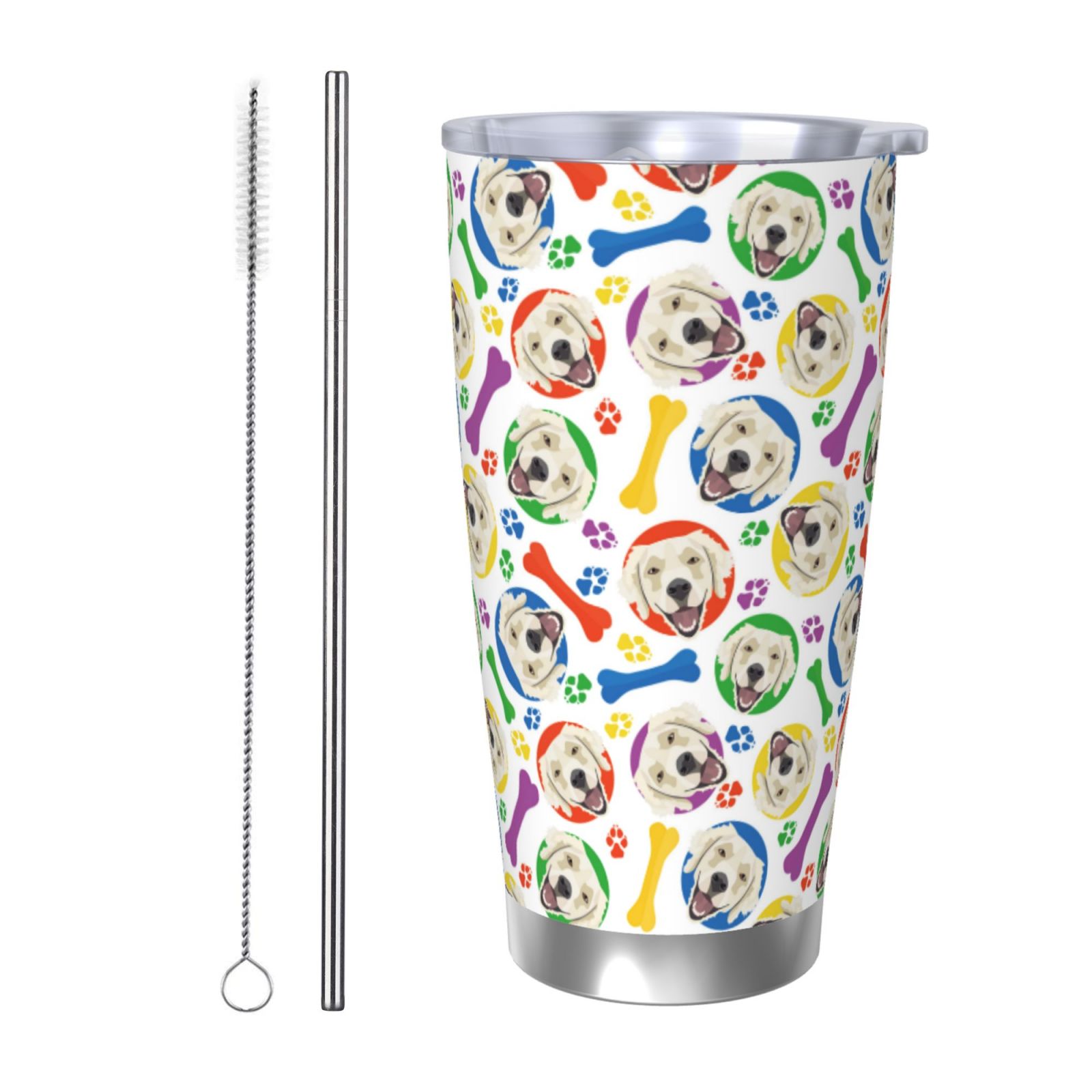 Logiee Cartoon Labrador Retriever Print 20OZ Car Cup with Lid ...