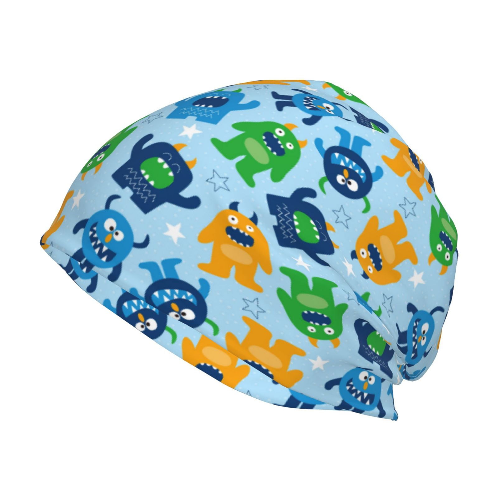 Logiee Cartoon Monster Print Unisex Knit Beanie for Men Women Winter ...