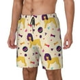 Logiee Cartoon Poodle Dog Print Men's Swim Trunk,Quick Dry Board Shorts ...