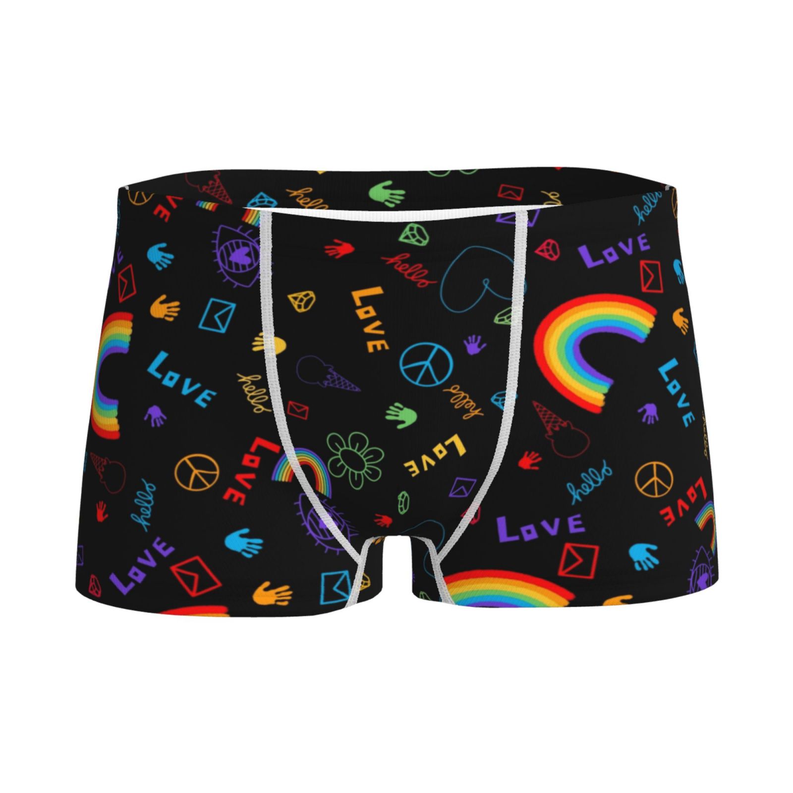 Logiee Cartoon Pride Lgbt Print Boys' Boxer Briefs,Tween Boy Underwear ...