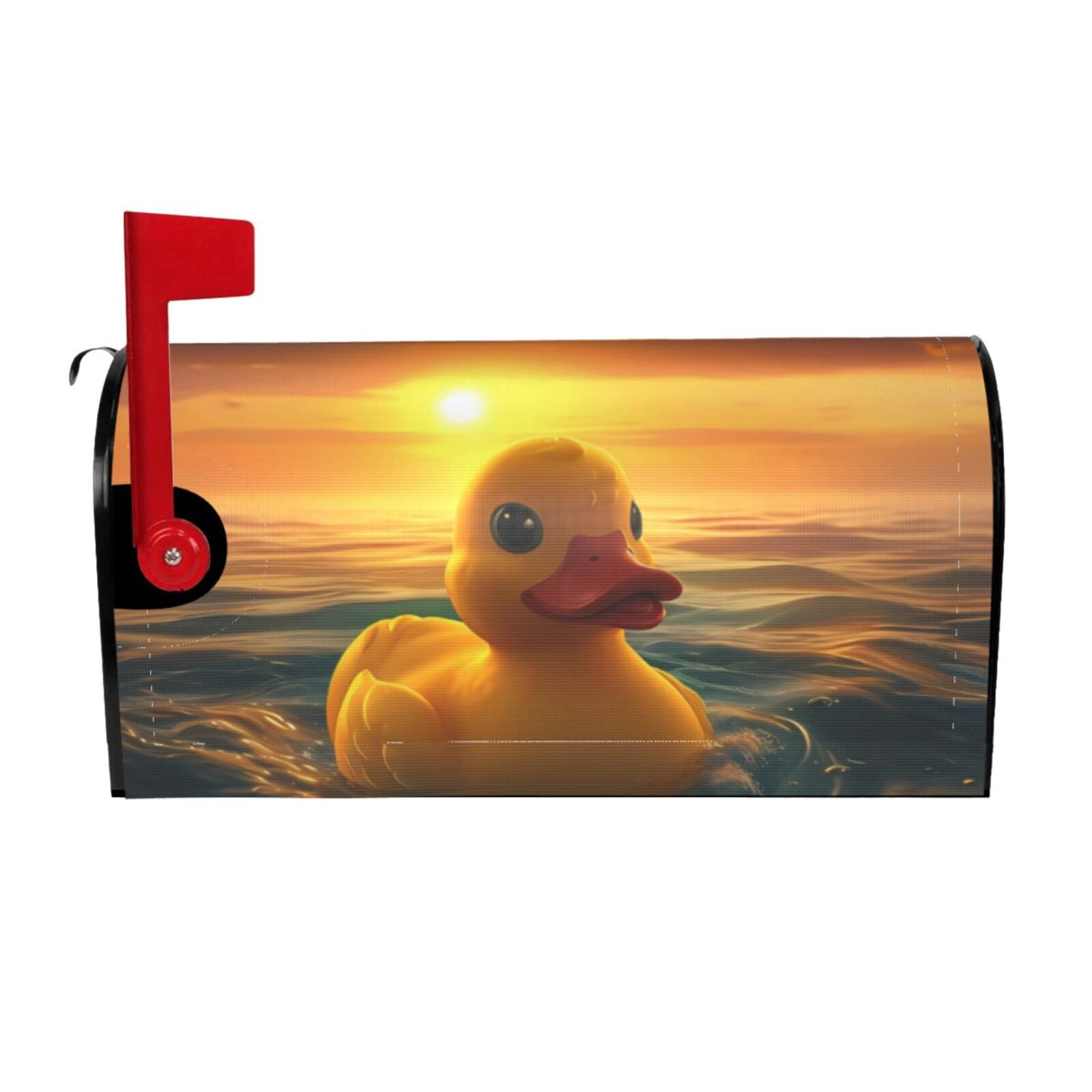 Logiee Cartoon Swimming Yellow Duck Print Post Letter Box Wrap Decor ...