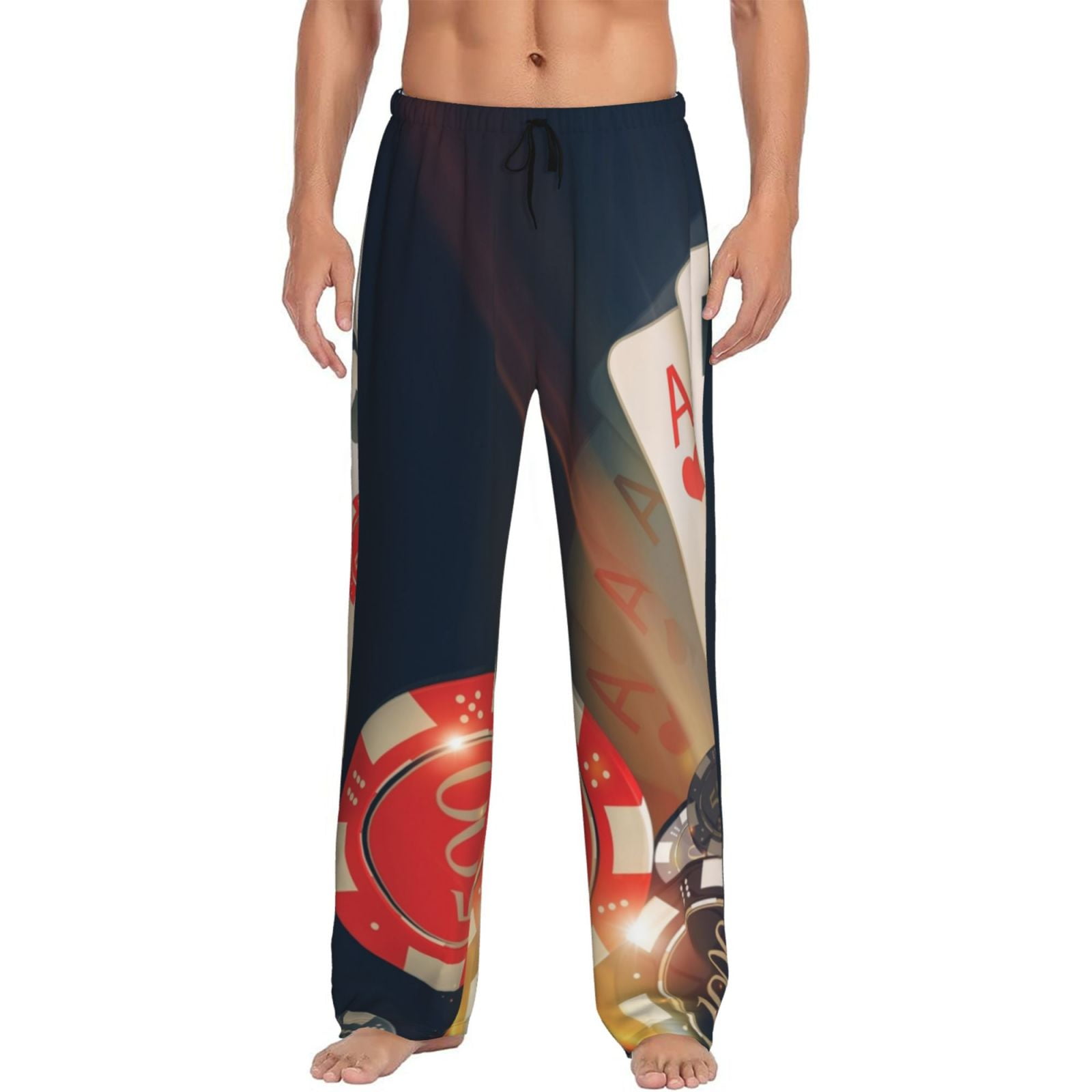 Logiee Casino Poker Chips Print Pajama Pants for Men,Men’s Pajama ...