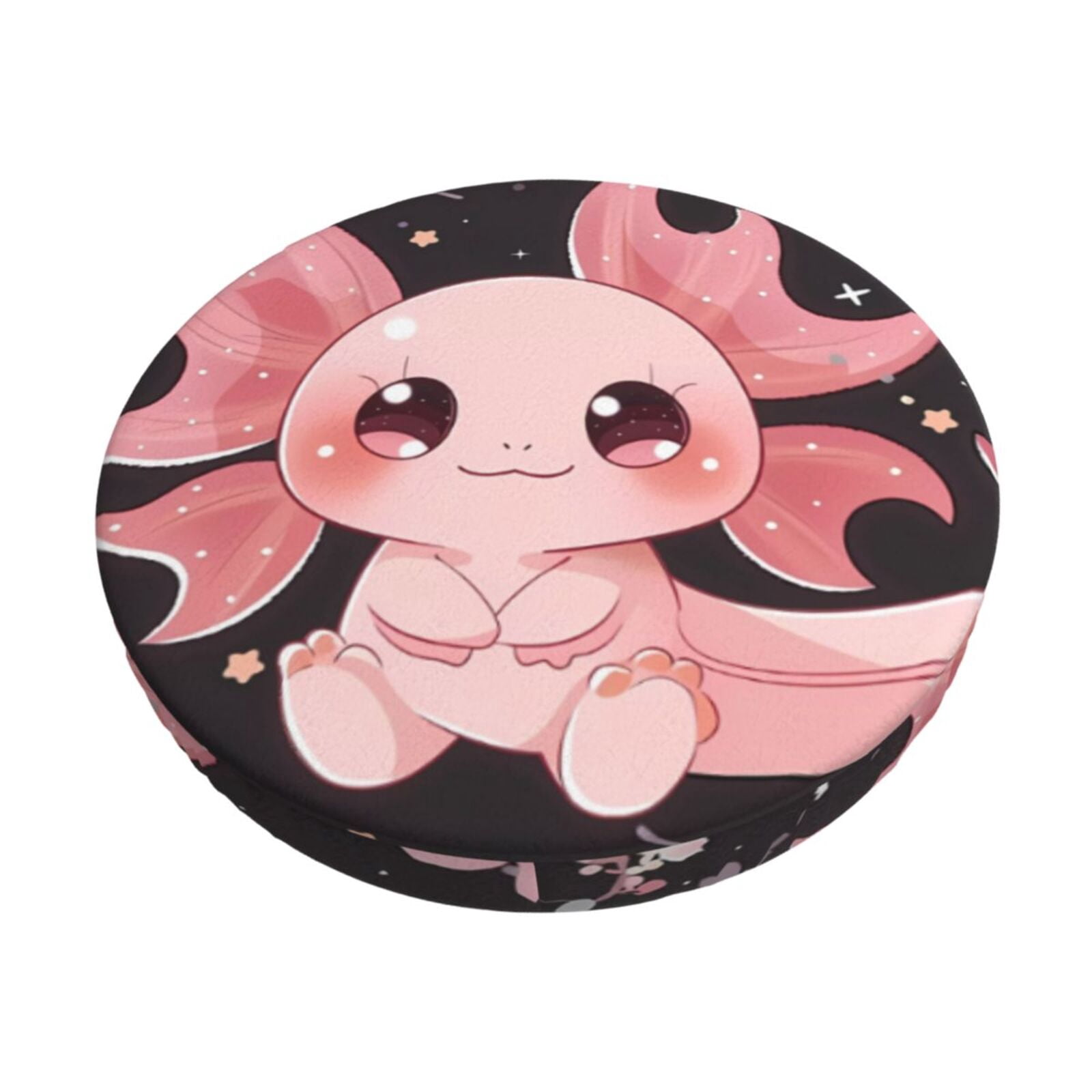 Logiee Chibi Axolotl Sakura Fantasy Print Stool Covers Round,Bar Stool ...