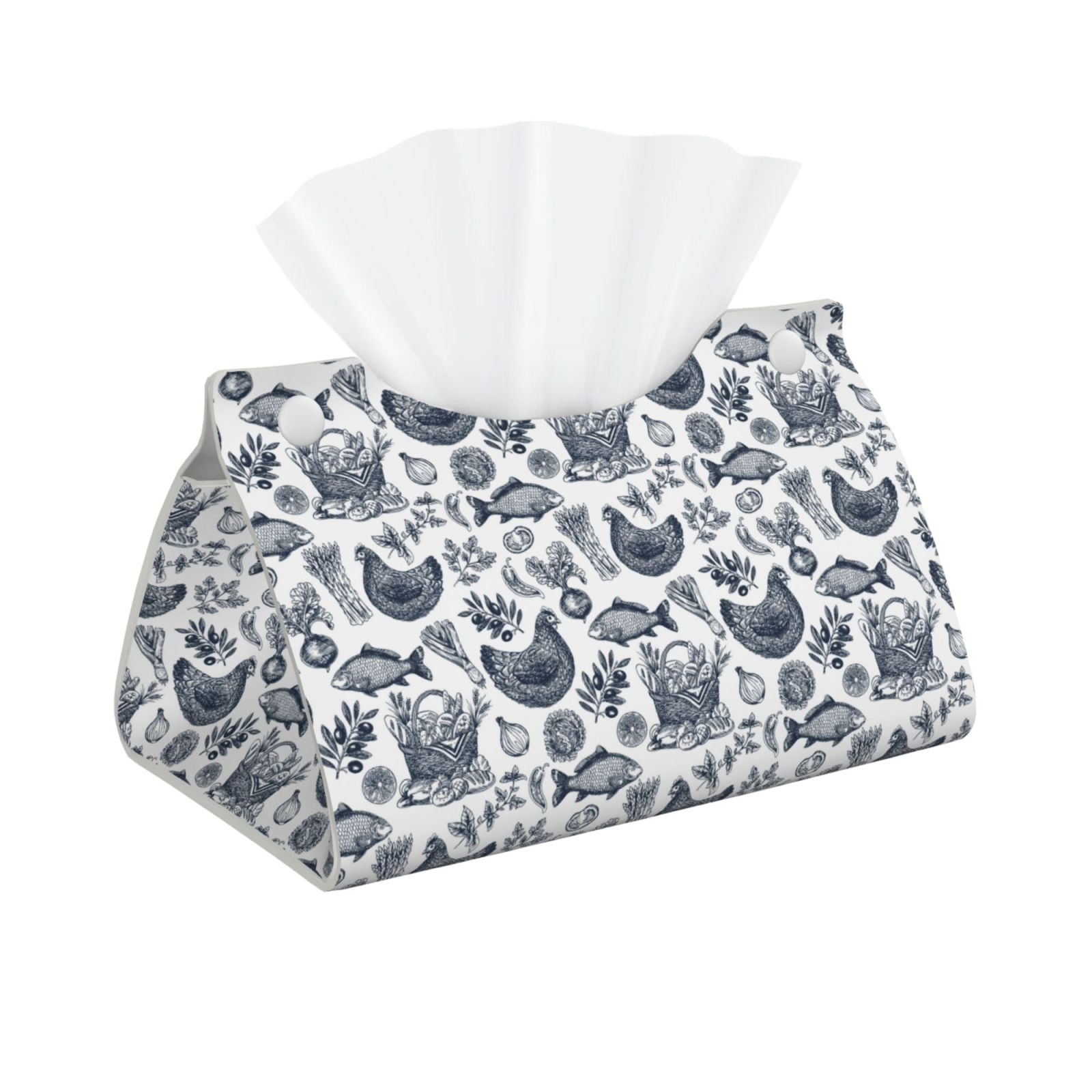 Logiee Chicken And Fish Print Tissue Box Cover,Stylish Tissue Box ...