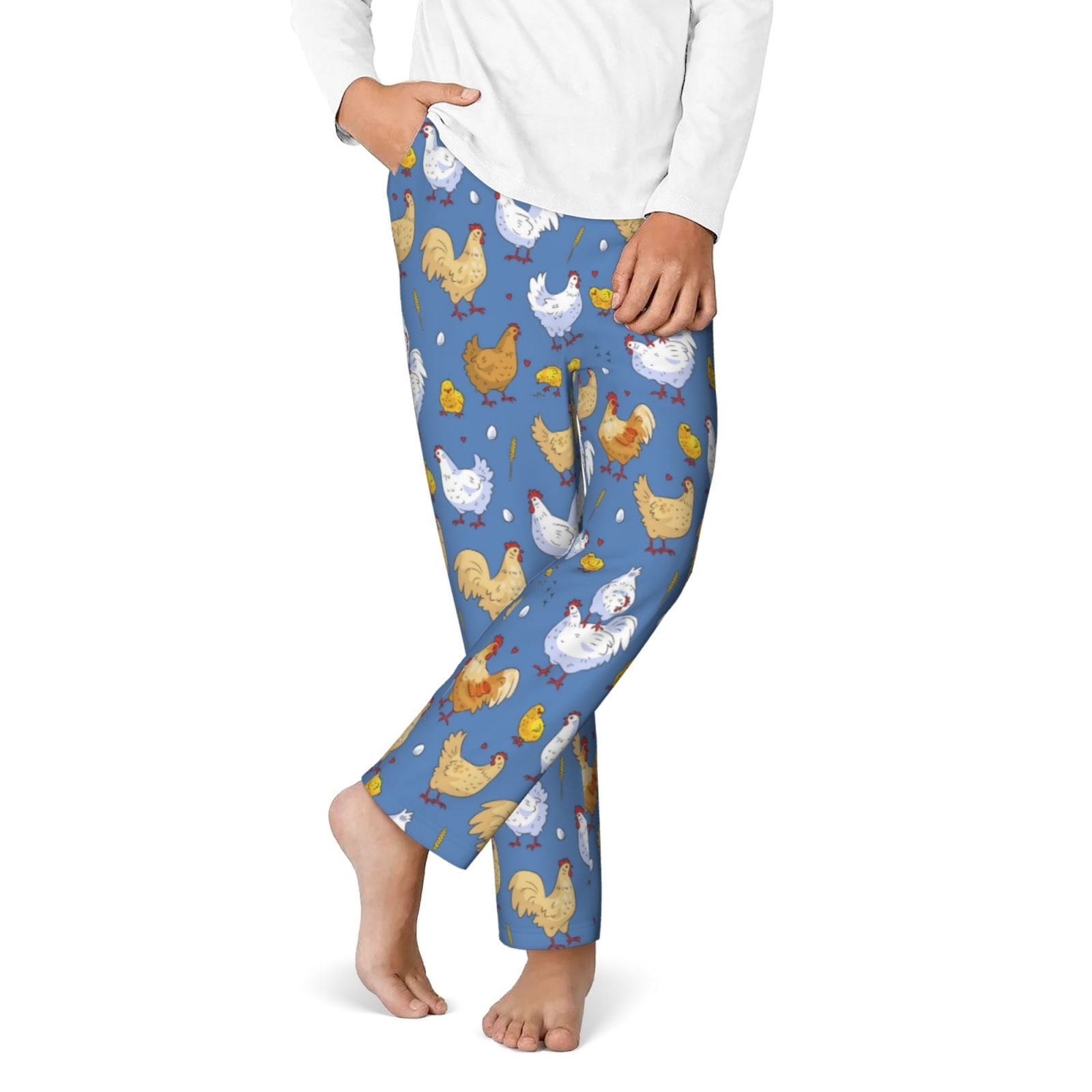 Logiee Chicken Family Print Teenagers' Pajama Pants ,Boys Bottoms,Long ...