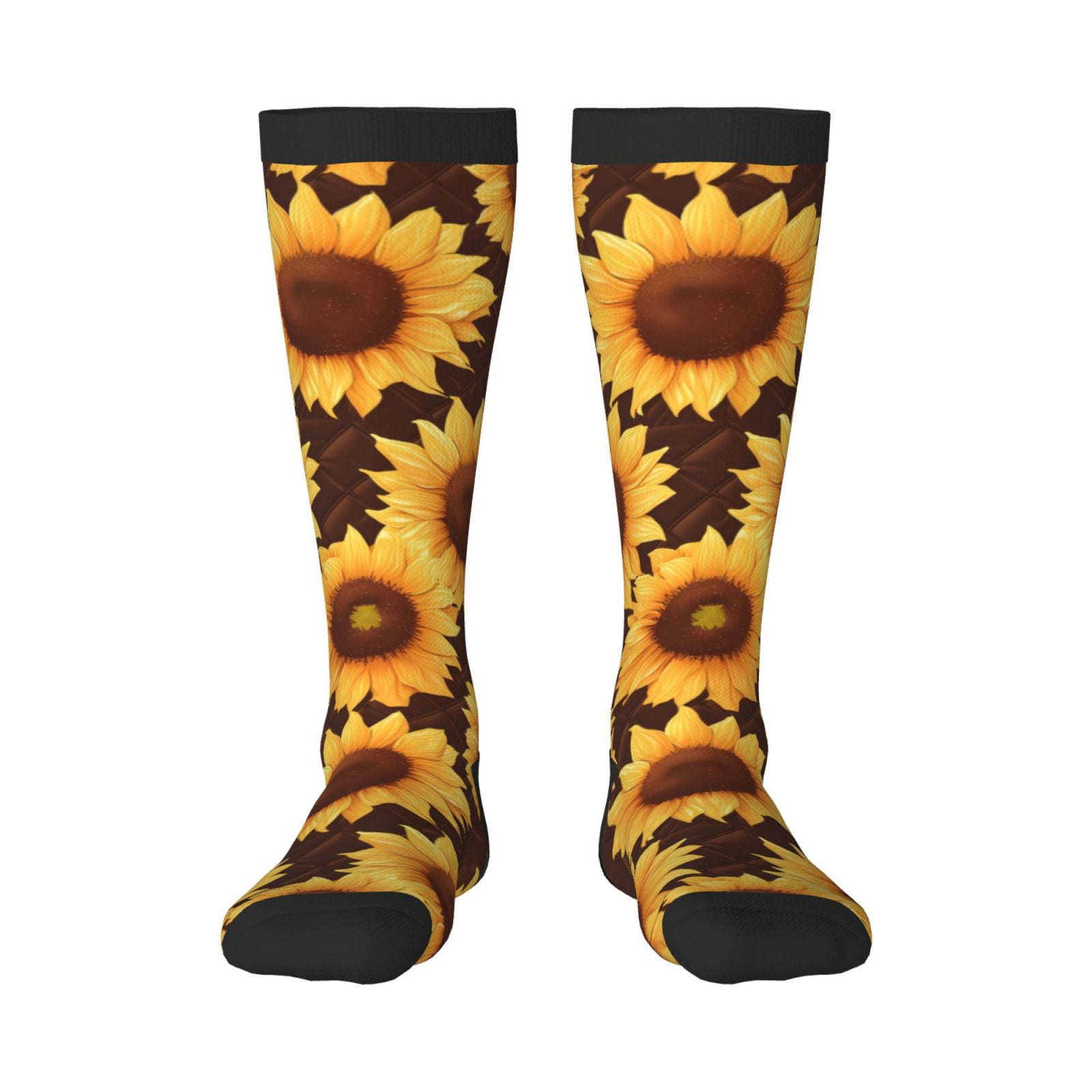 Logiee Chocolate Plaid Sunflower Print Gift Stocking Stuffers,Adult ...