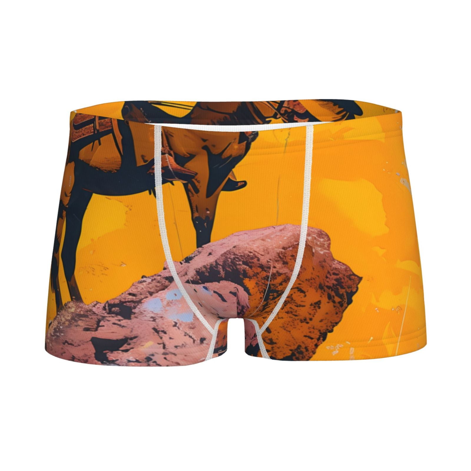 Logiee Cliff Western Cowboy Print Boys' Boxer Briefs,Tween Boy ...