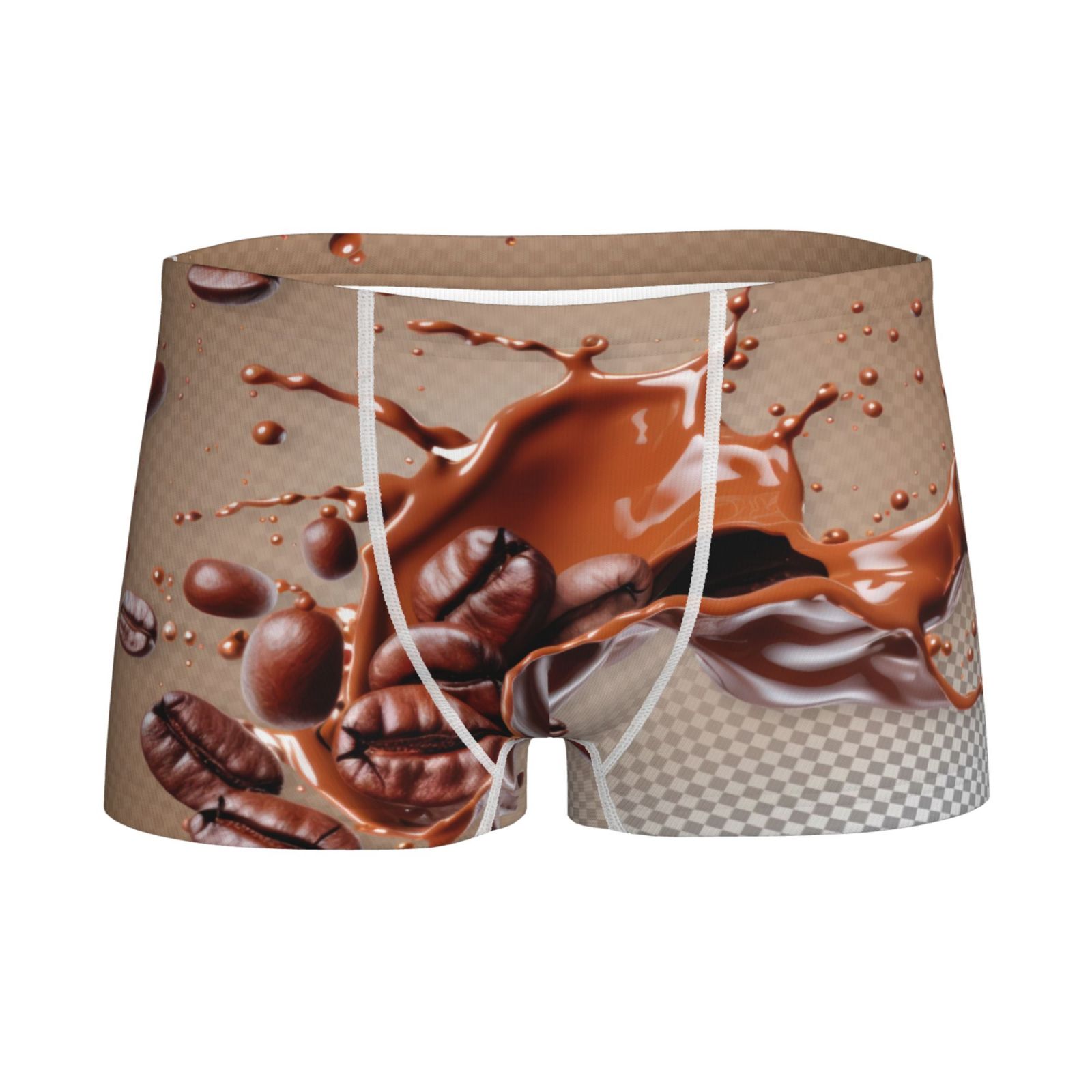 Logiee Coffee Beans Chocolate Splash Print Boys' Boxer Briefs,Tween Boy ...