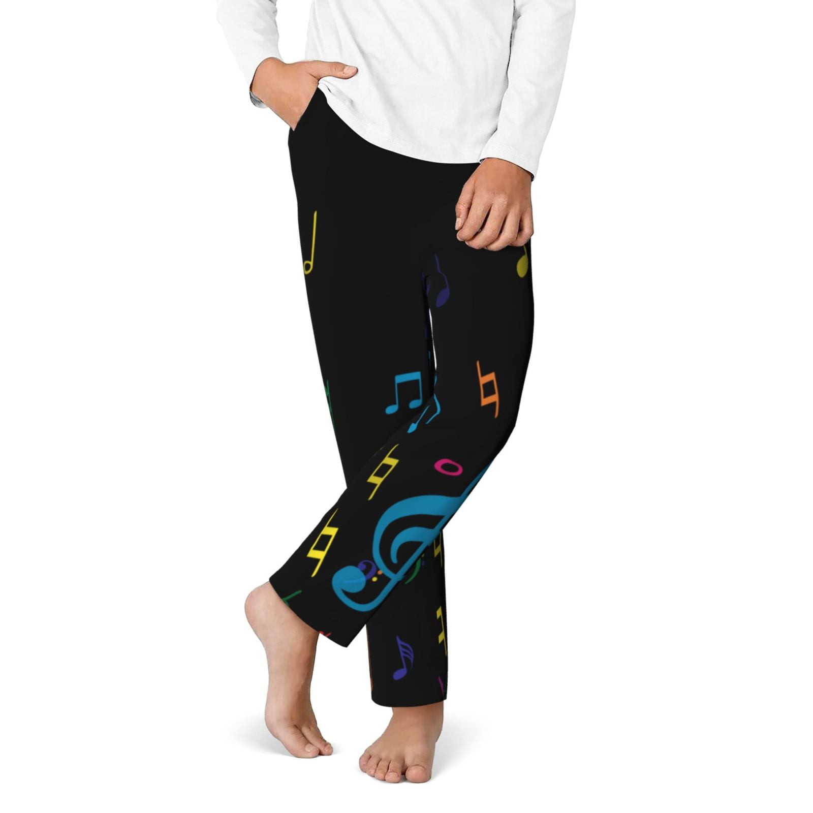 Logiee Color Musical Notes Print Teenagers' Pajama Pants ,Boys Bottoms ...