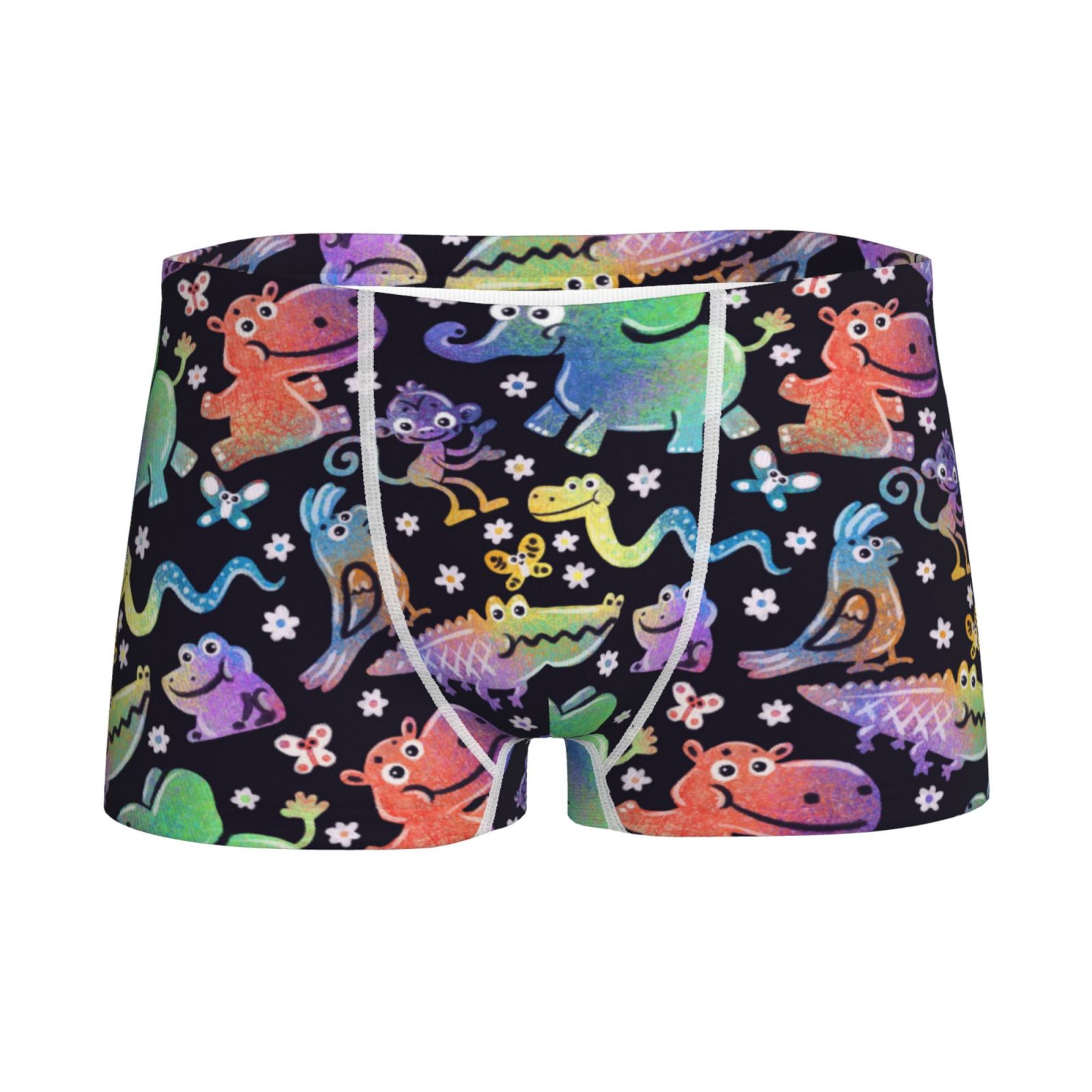 Logiee Colorful Animals Print Boys' Boxer Briefs,Tween Boy Underwear-Large - Walmart.com