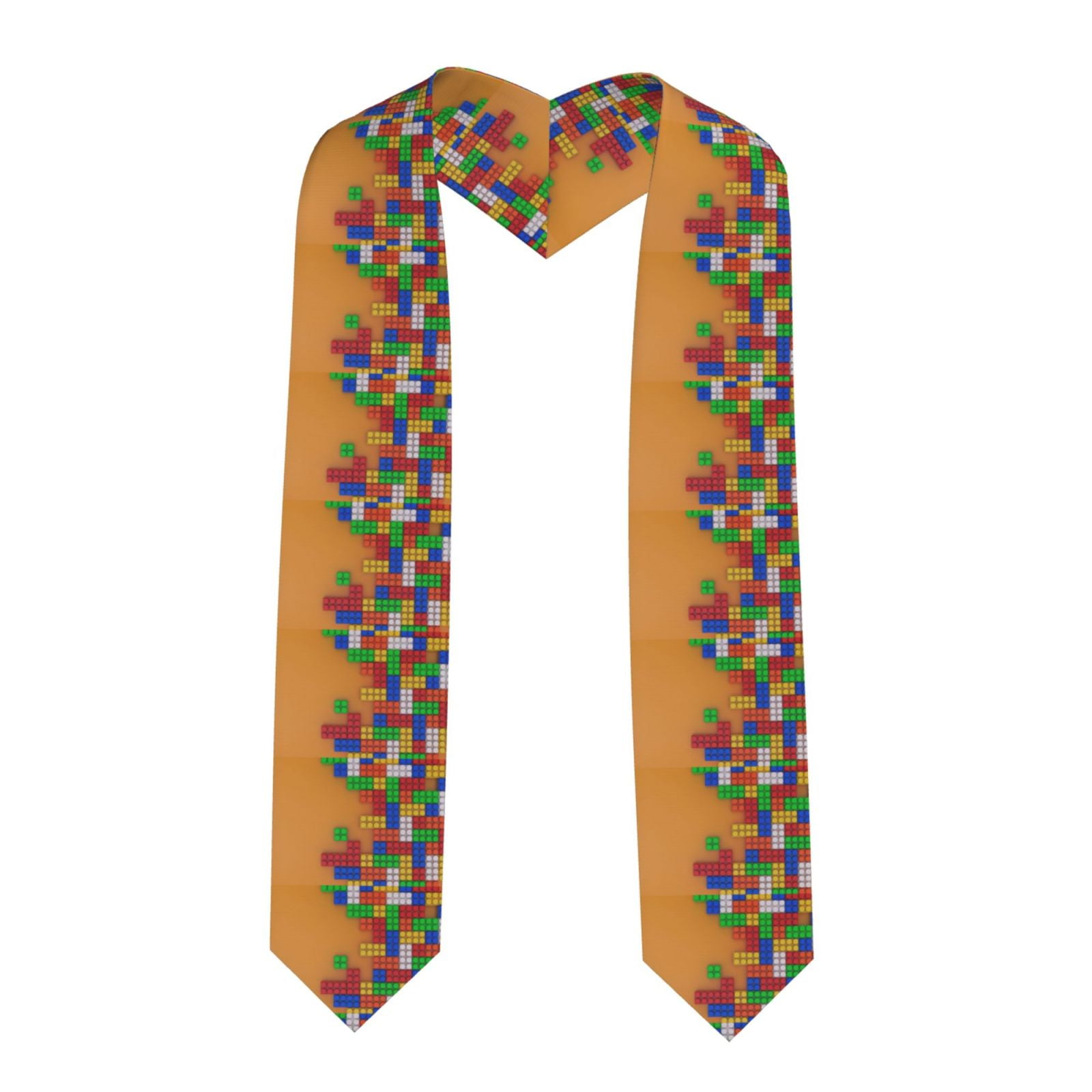 Logiee Colorful Building Blocks A Print Unisex Adult Graduation Stole ...