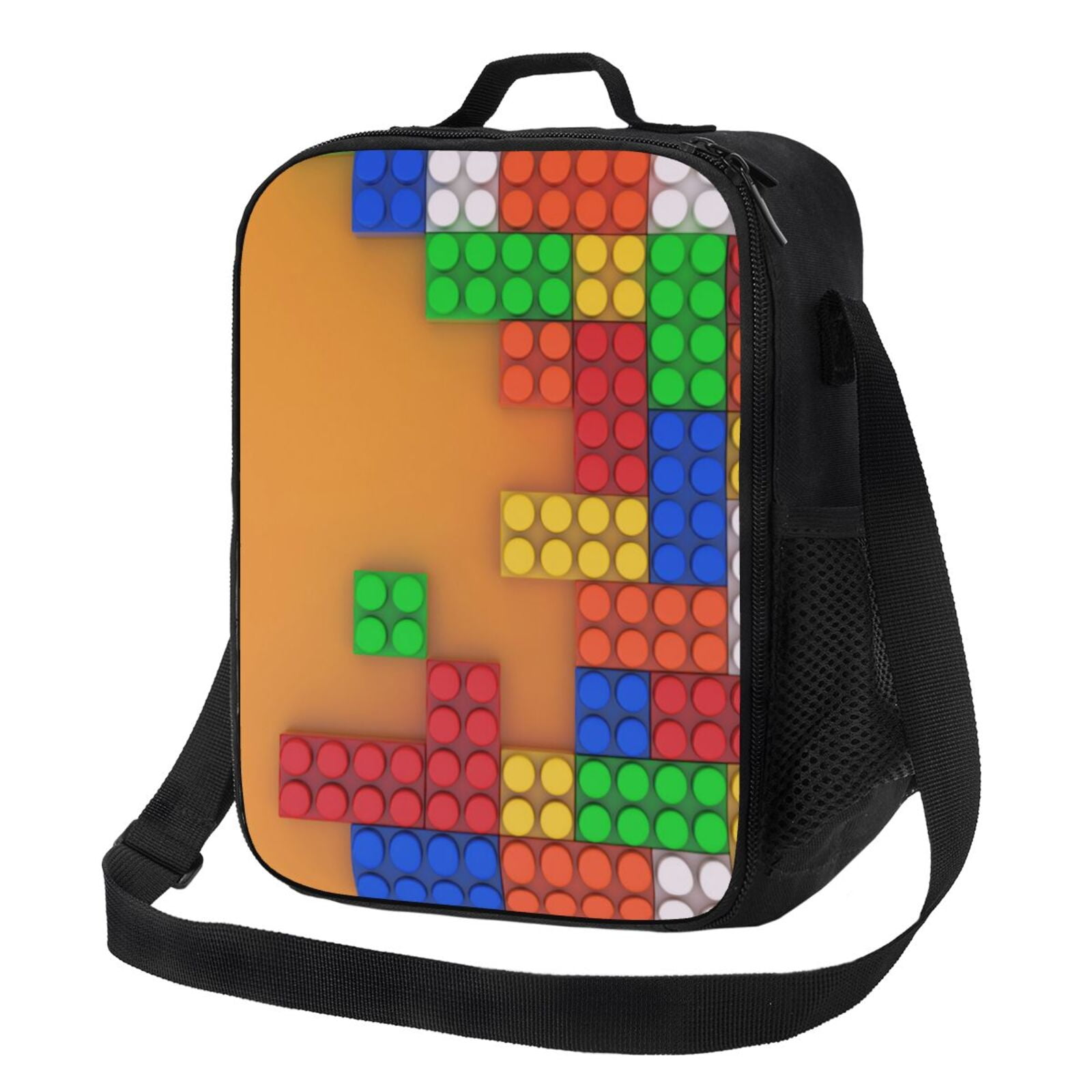 Logiee Colorful Building Blocks A Print Insulated Lunch Bag for Women ...