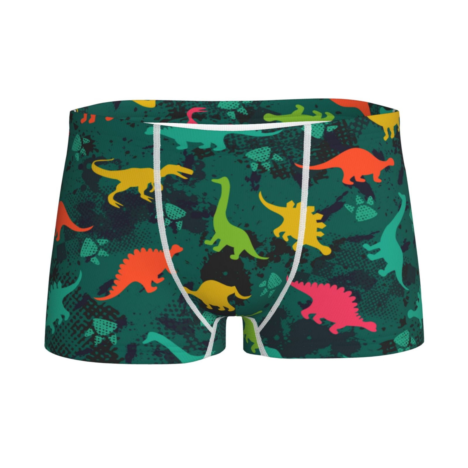 Logiee Colorful Dinosaurs Print Boys' Boxer Briefs,Tween Boy Underwear ...