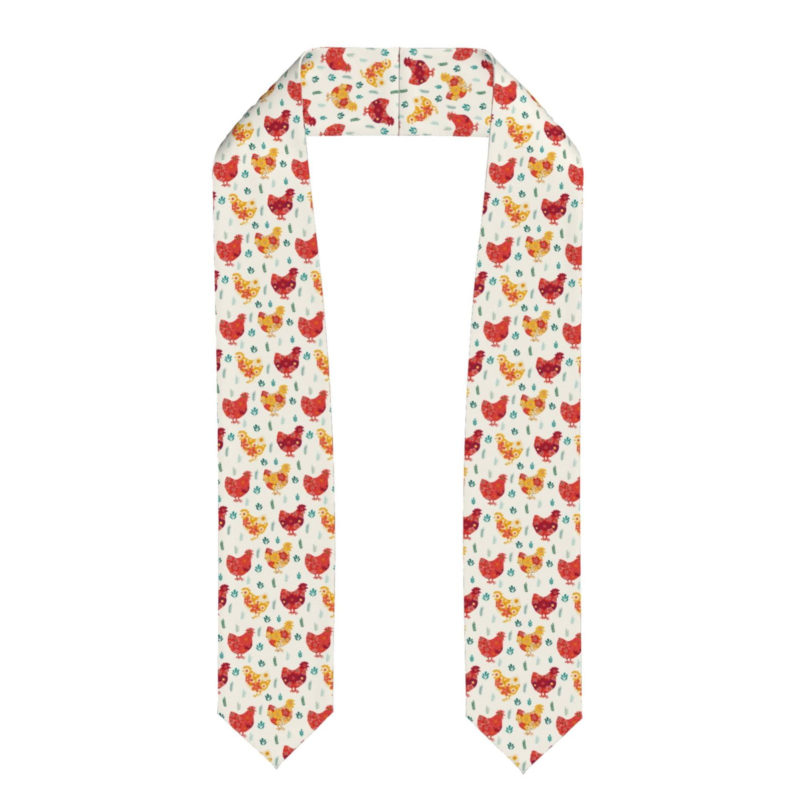 Logiee Colorful Flower Chickens Print Unisex Adult Graduation Stole ...