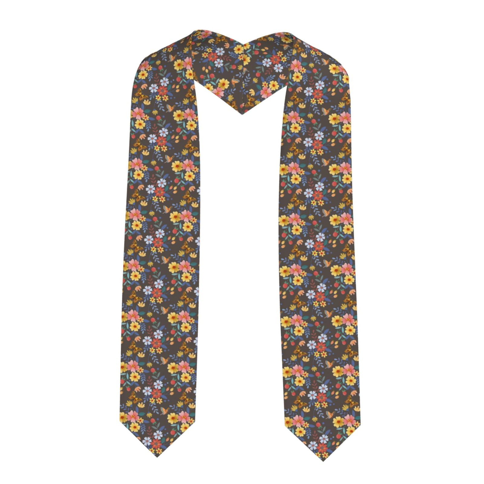 Logiee Colorful Flowers with Butterfly Print Unisex Adult Graduation ...