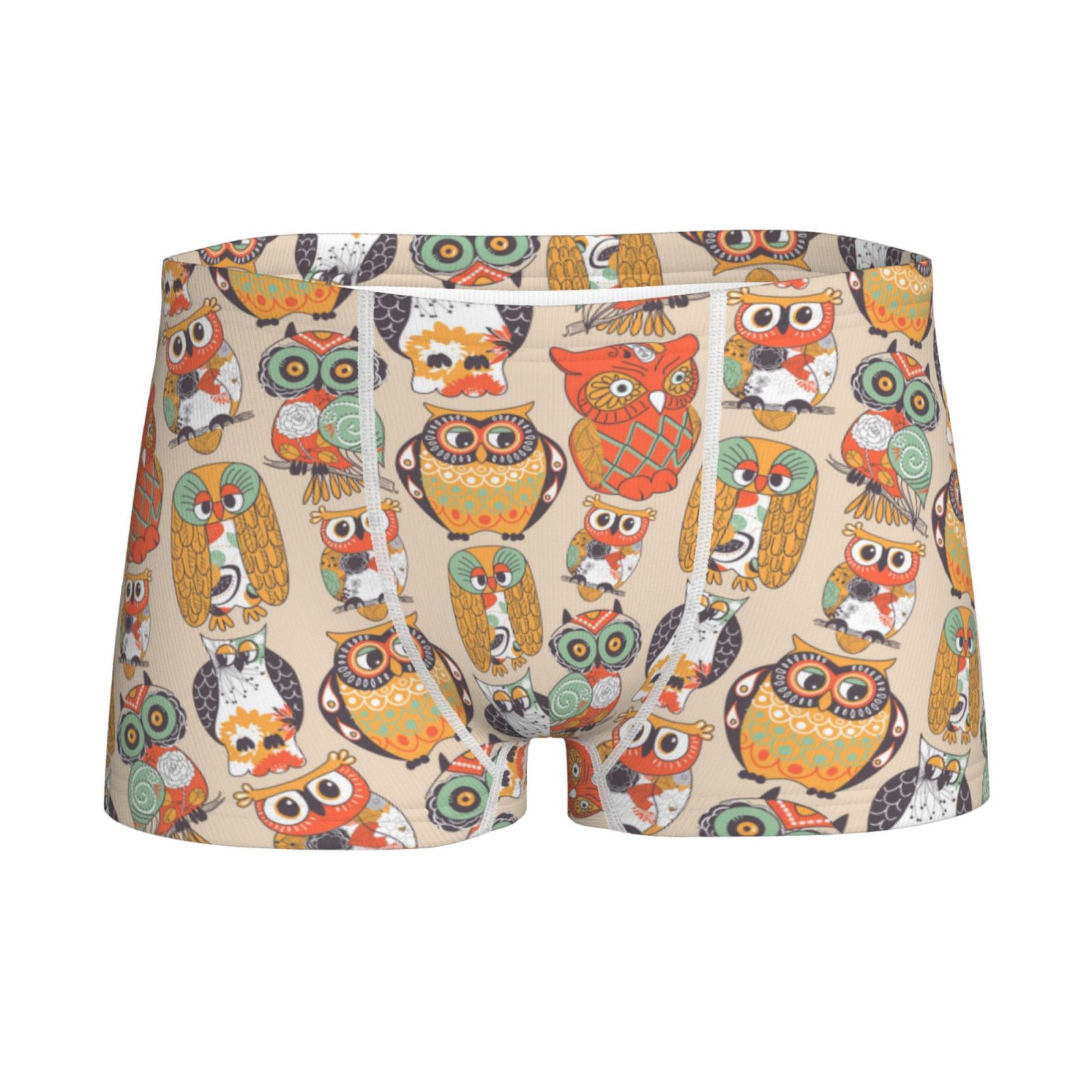 Logiee Colorful Owls Print Boys' Boxer Briefs,Tween Boy Underwear-Large ...
