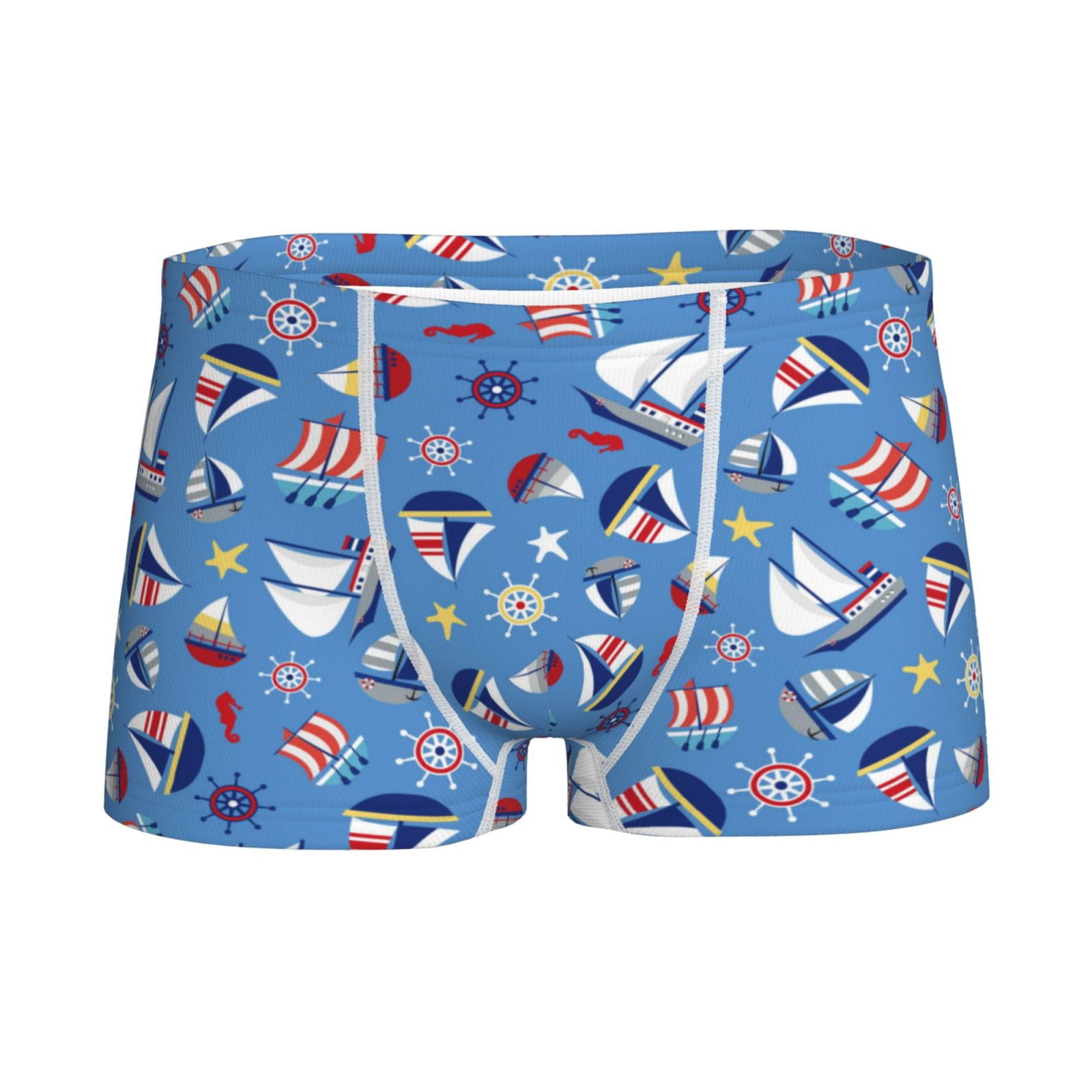 Logiee Colorful Sailing Ship Print Boys' Boxer Briefs,Tween Boy ...