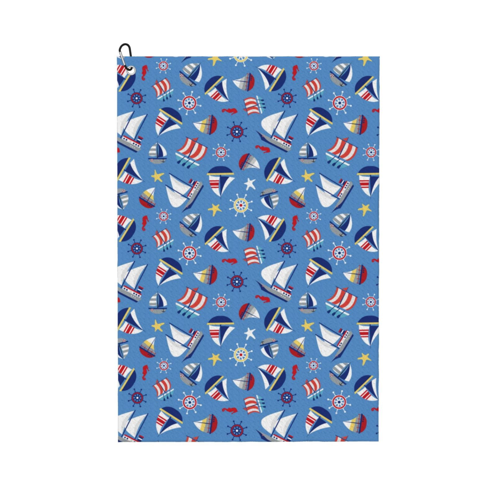 Logiee Colorful Sailing Ship Print Golf Towels,16" x 24" Portable Golf ...