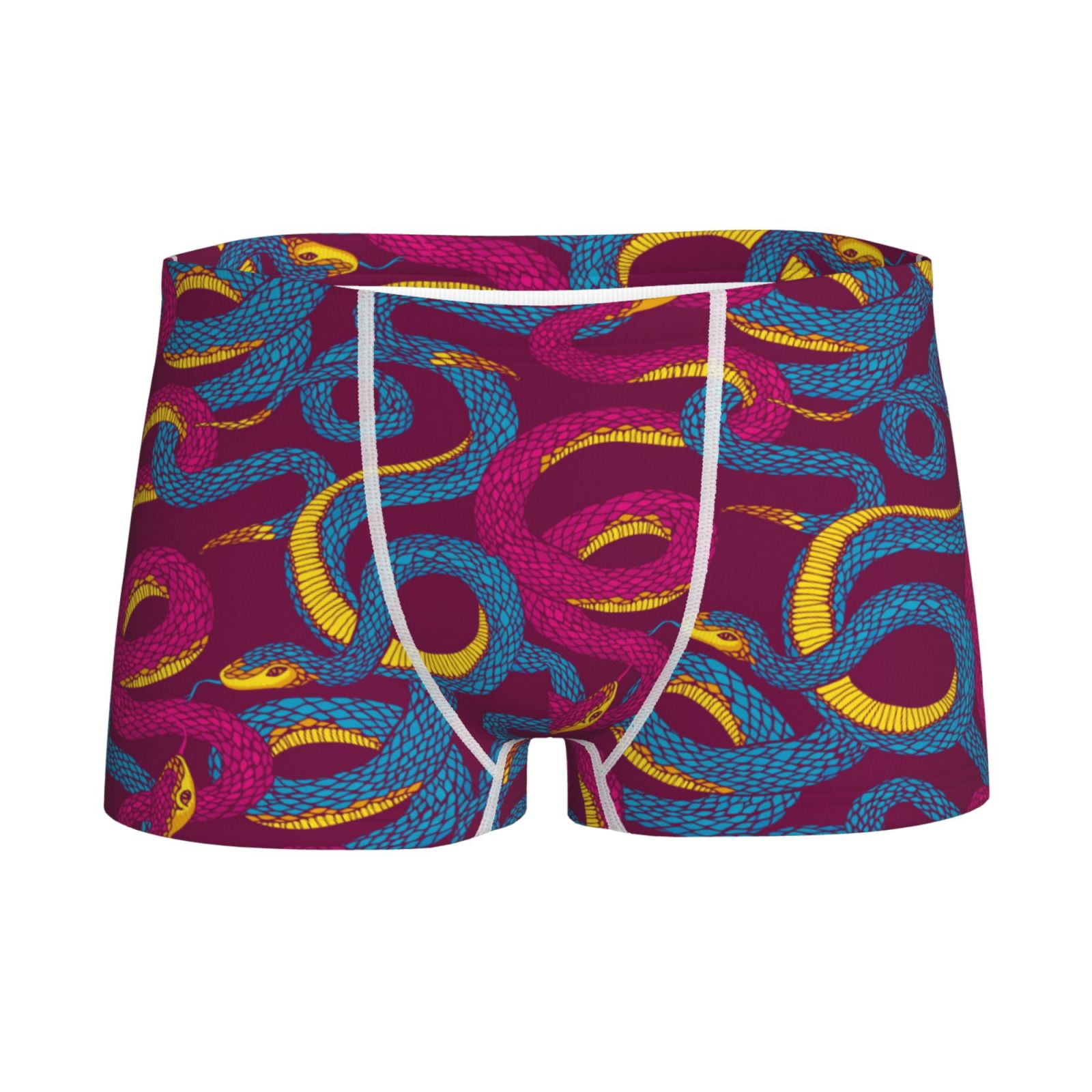 Logiee Colorful Snake Print Boys' Boxer Briefs,Tween Boy Underwear ...