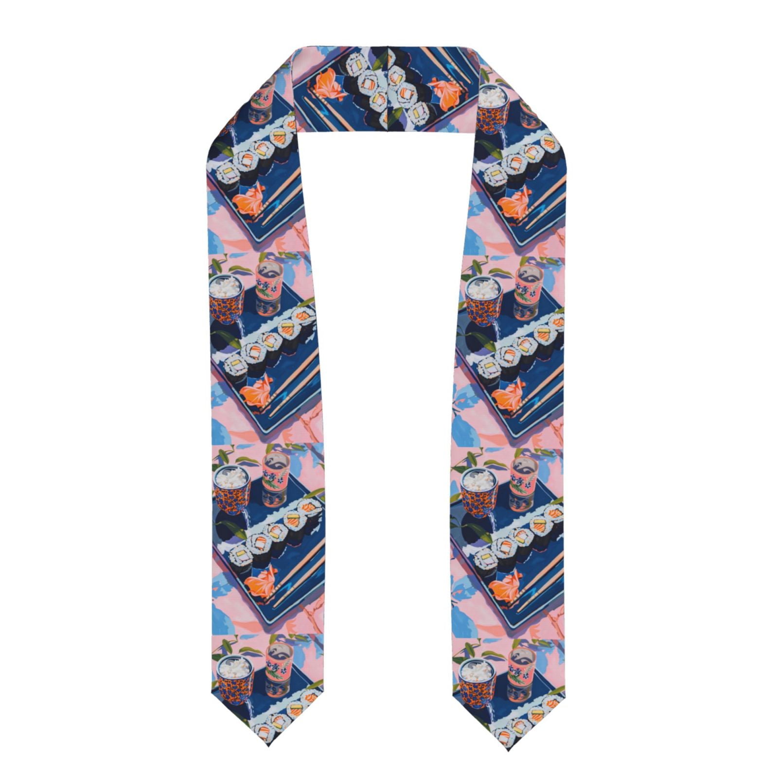 Logiee Colorful Sushi Food Art Print Unisex Adult Graduation Stole ...