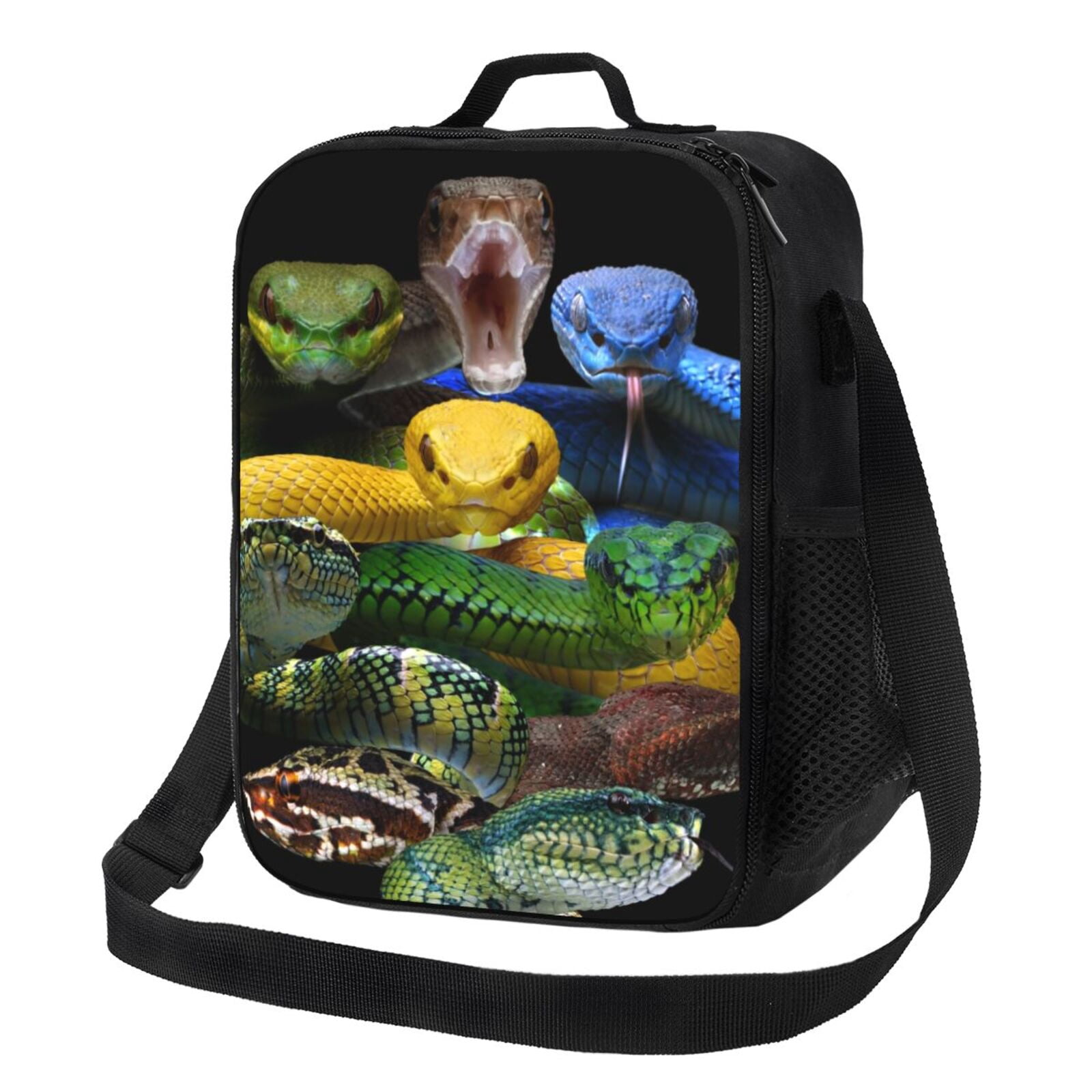 Logiee Colorful Viper Snake Print Insulated Lunch Bag for Women/Men ...