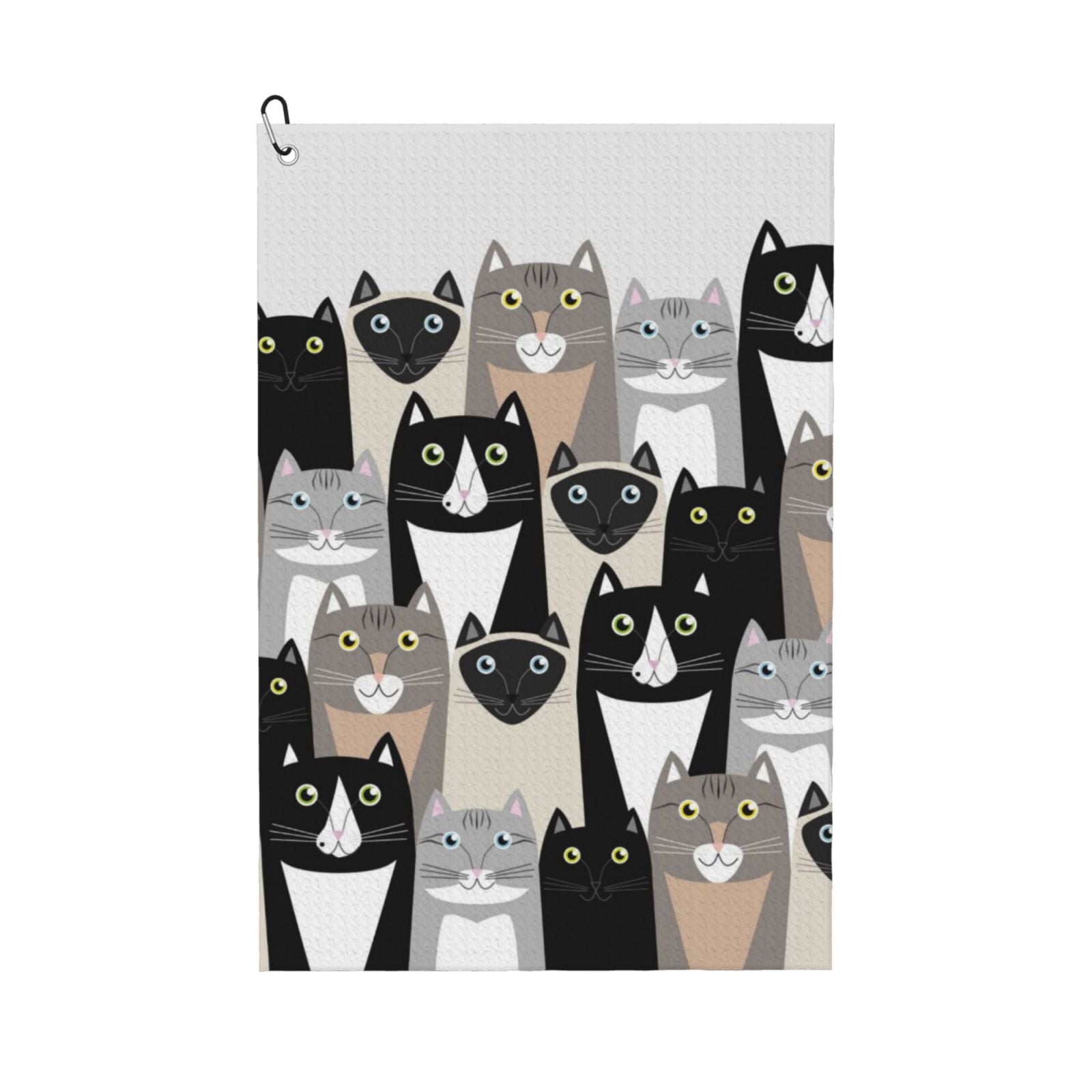 Logiee Colors Cats Print Golf Towels,16" x 24" Portable Golf Towel for ...