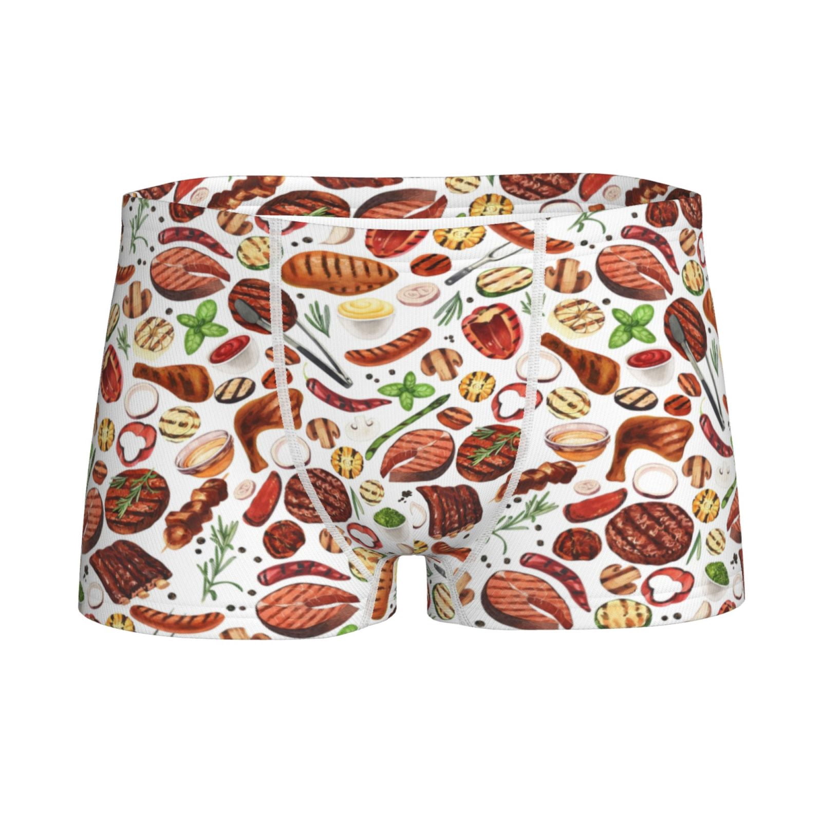 Logiee Cooking Bbq Print Boys' Boxer Briefs,Tween Boy Underwear-Large ...